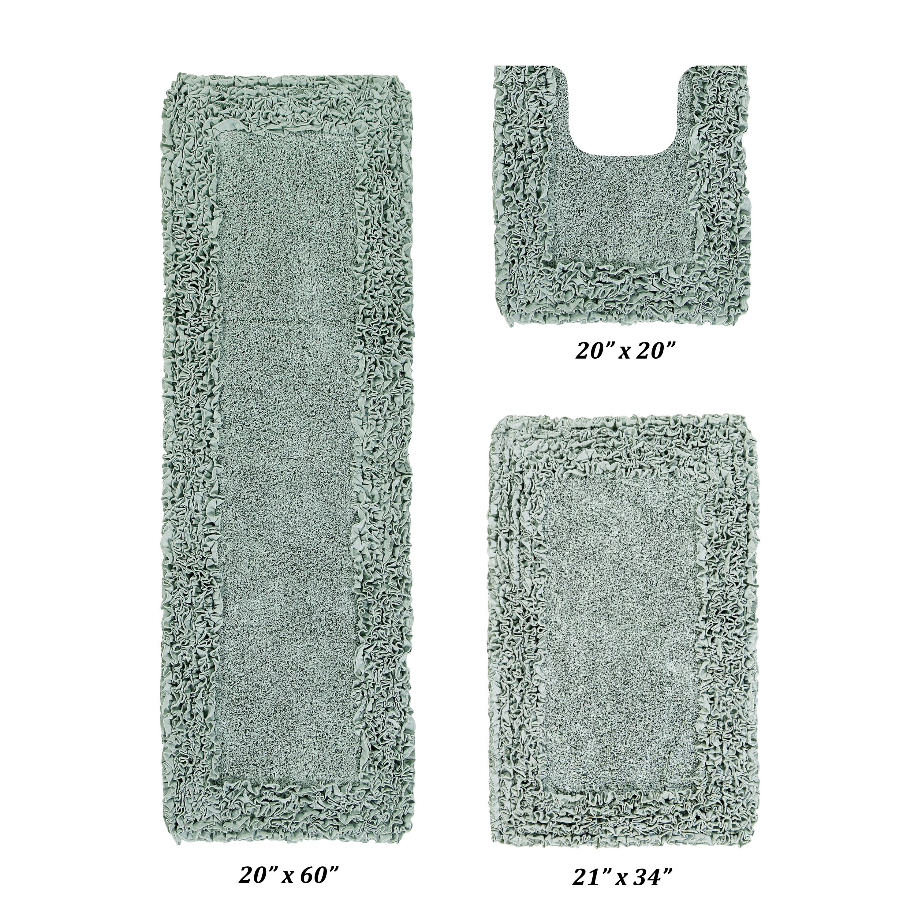 Better Trends 3 Piece Bathroom Rug Set 100% Cotton, Extra Soft, Water ...