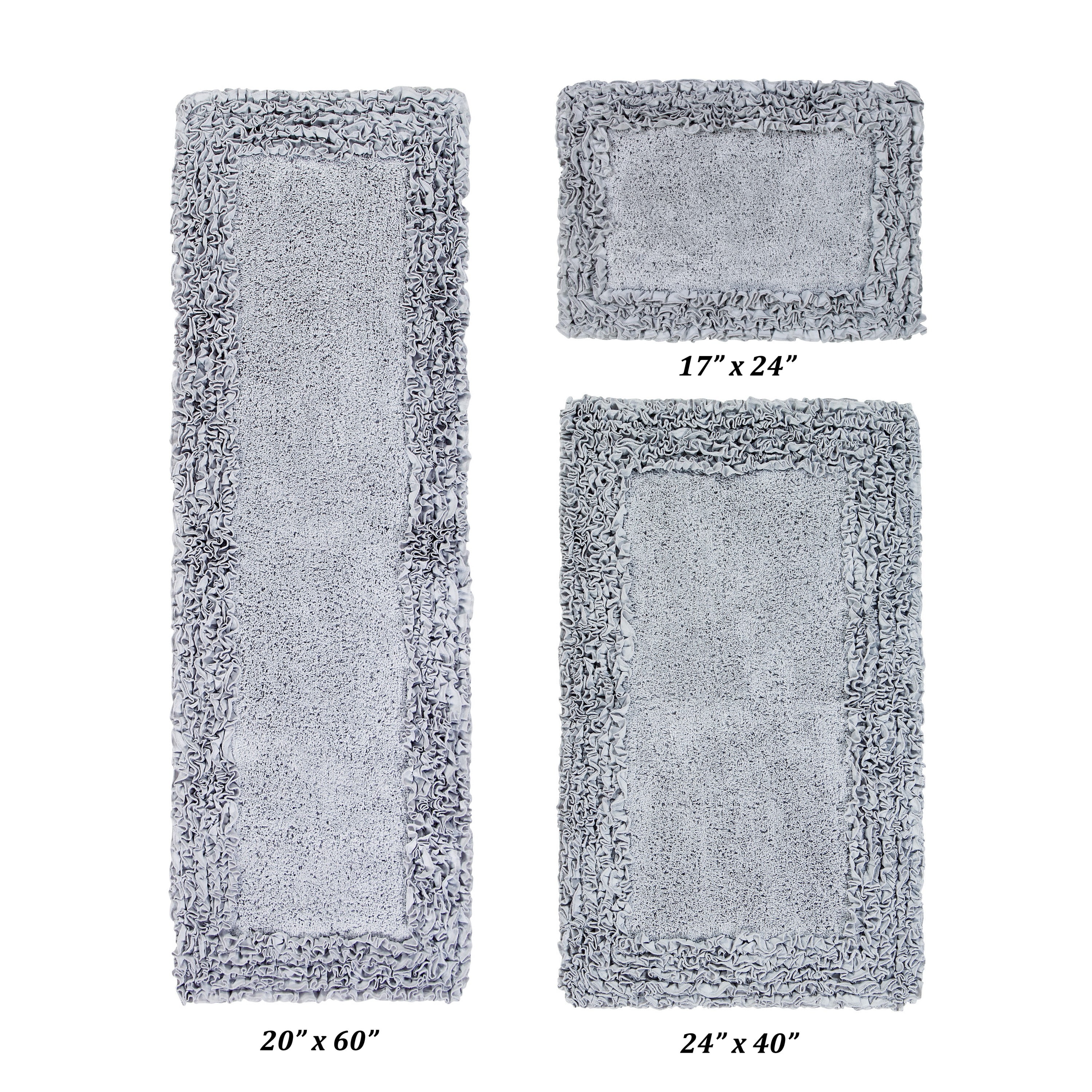 Better Trends 3 Piece Bathroom Rug Set 100% Cotton, Extra Soft, Water ...