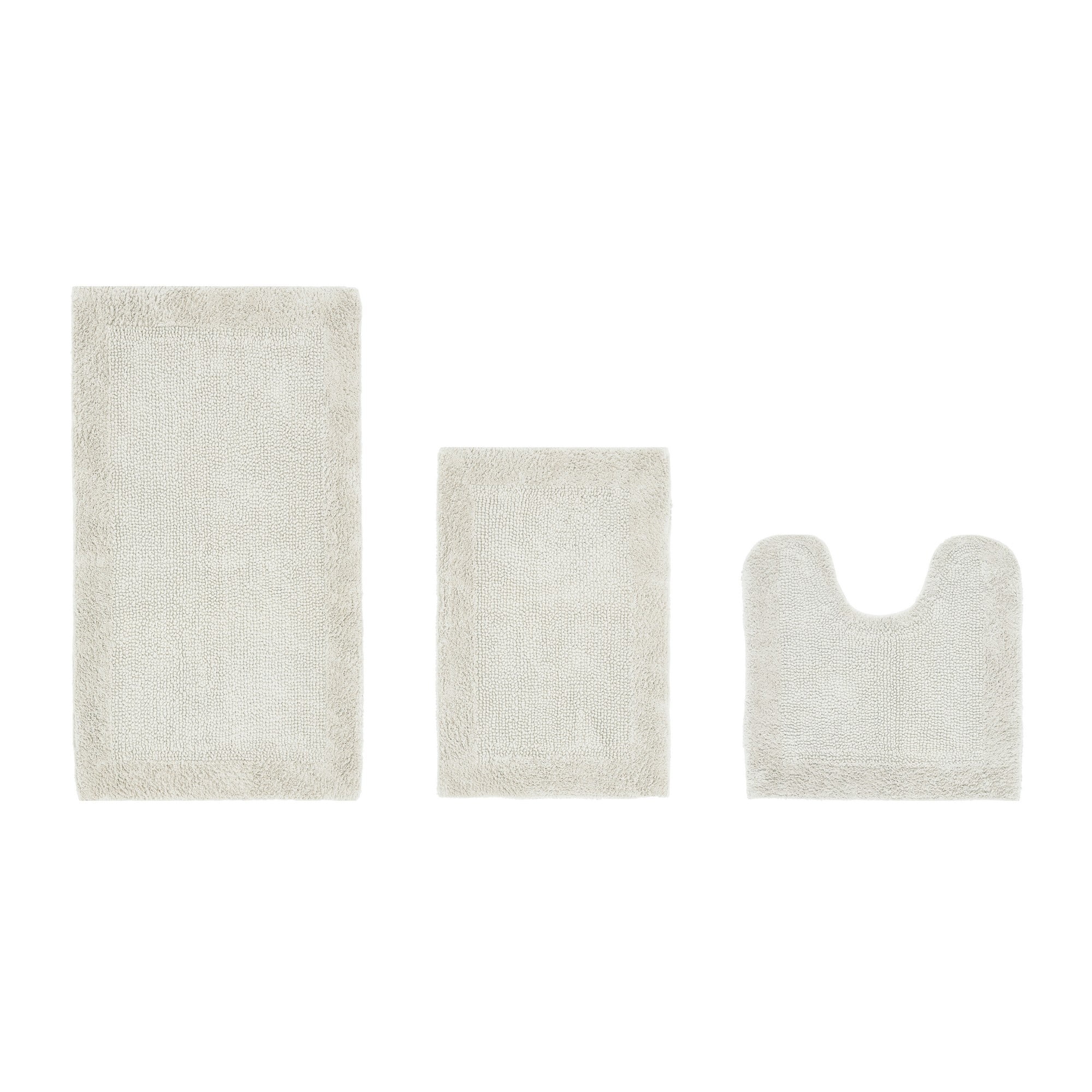 Better Trends 3 Piece Premium Bathroom Rug Set 100% Cotton Soft Tufted ...