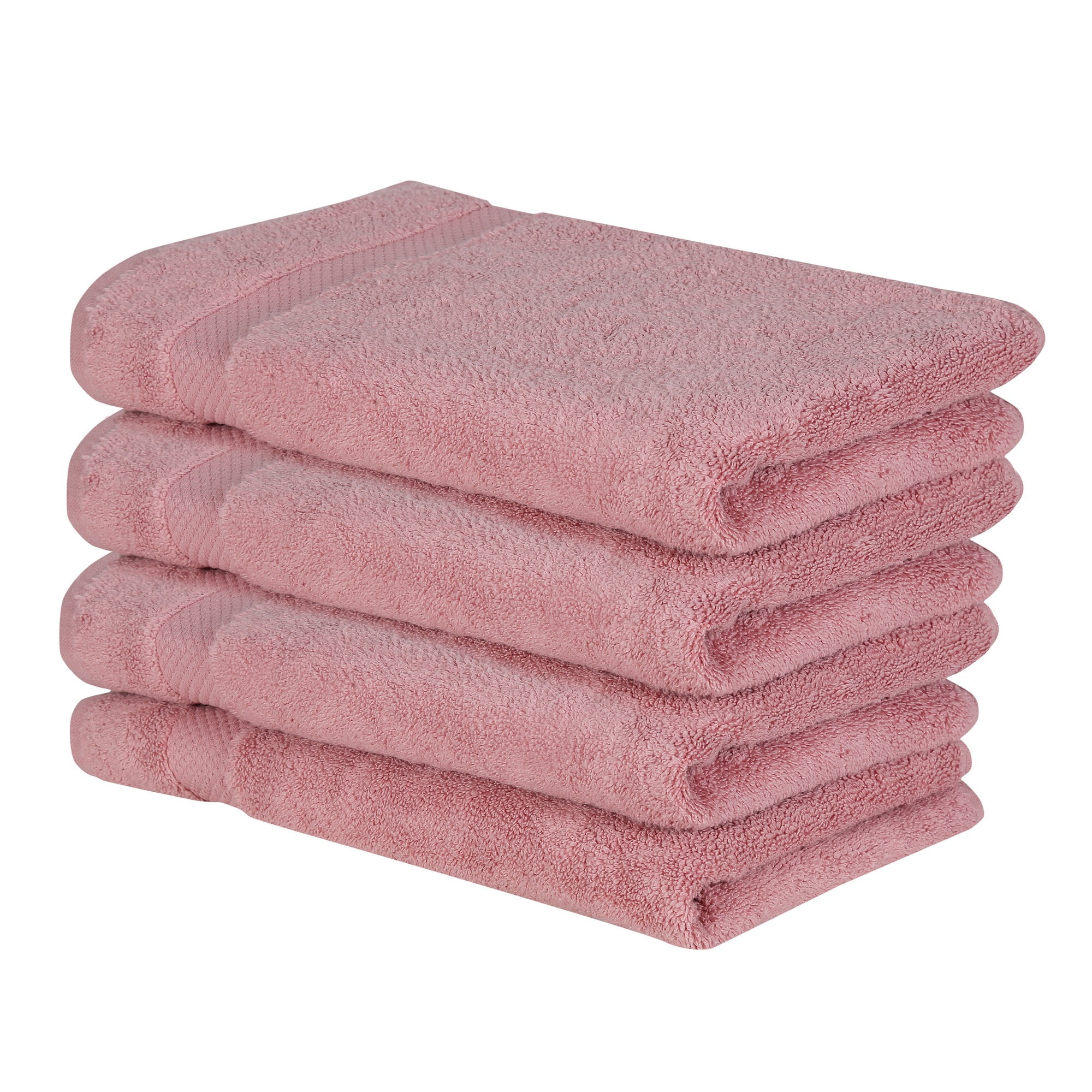 Better Trends 4 Pack Luxury Pink Hand Towels Sets 100% Ring Spun Cotton ...