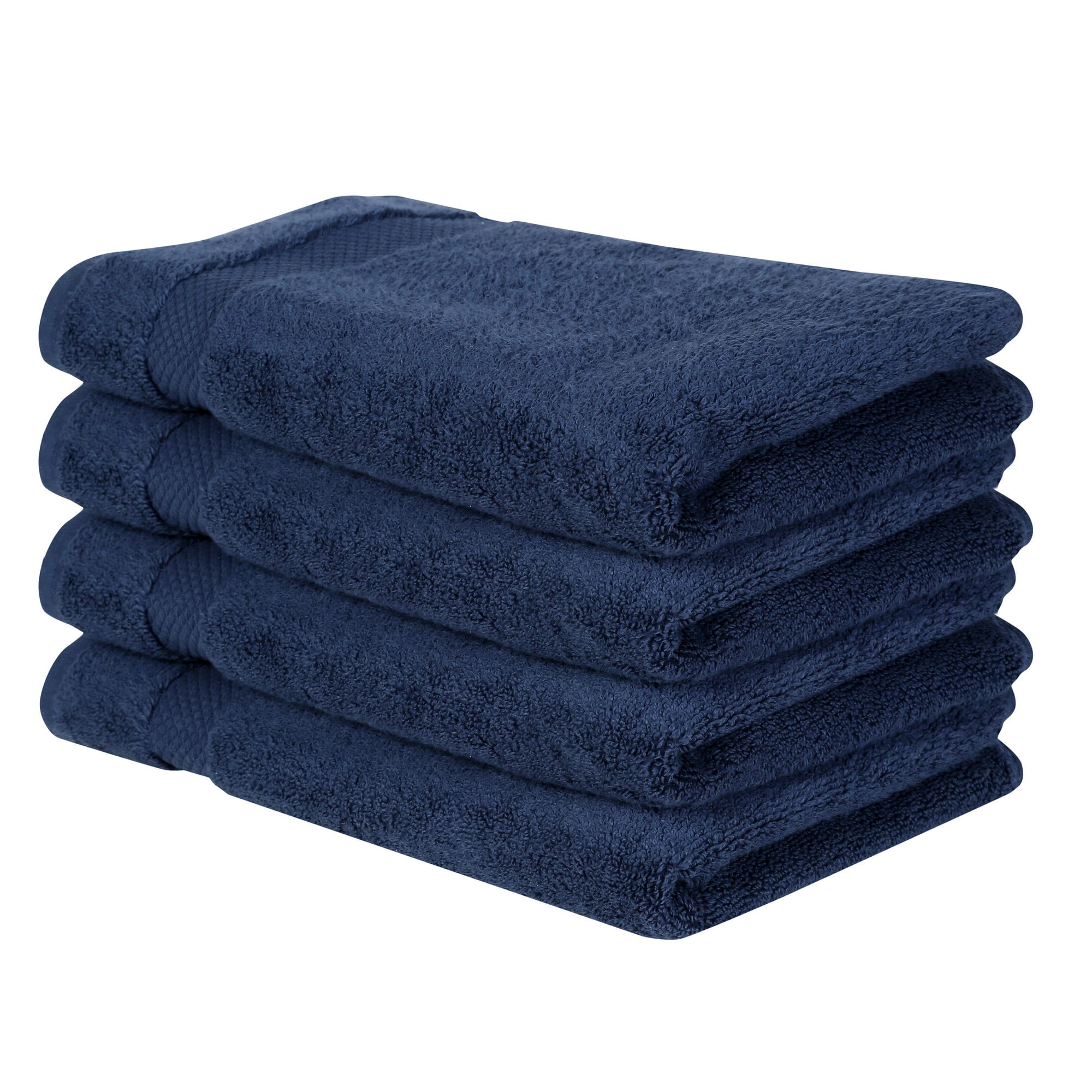 Better Trends 4 Pack Navy Hand Towels Sets 100% Ring Spun Cotton ...