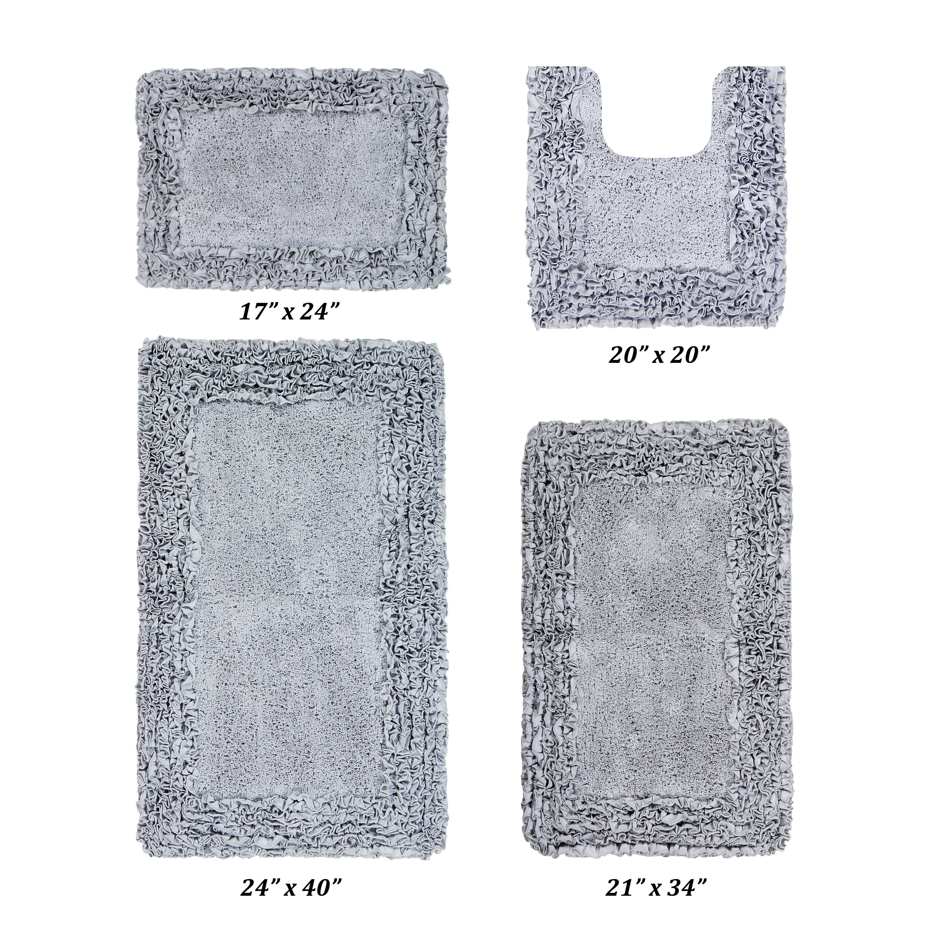 Better Trends 4 Piece Bathroom Rug Set 100% Cotton, Extra Soft, Water ...