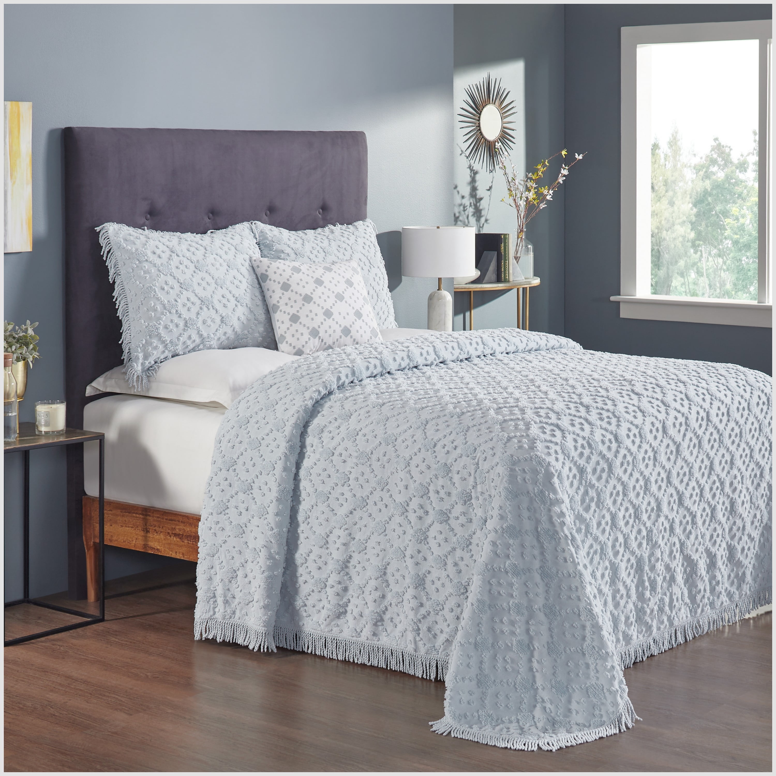 Better Trends 4 Piece Chenille Bedspread Set for King Bedspread 100% ...