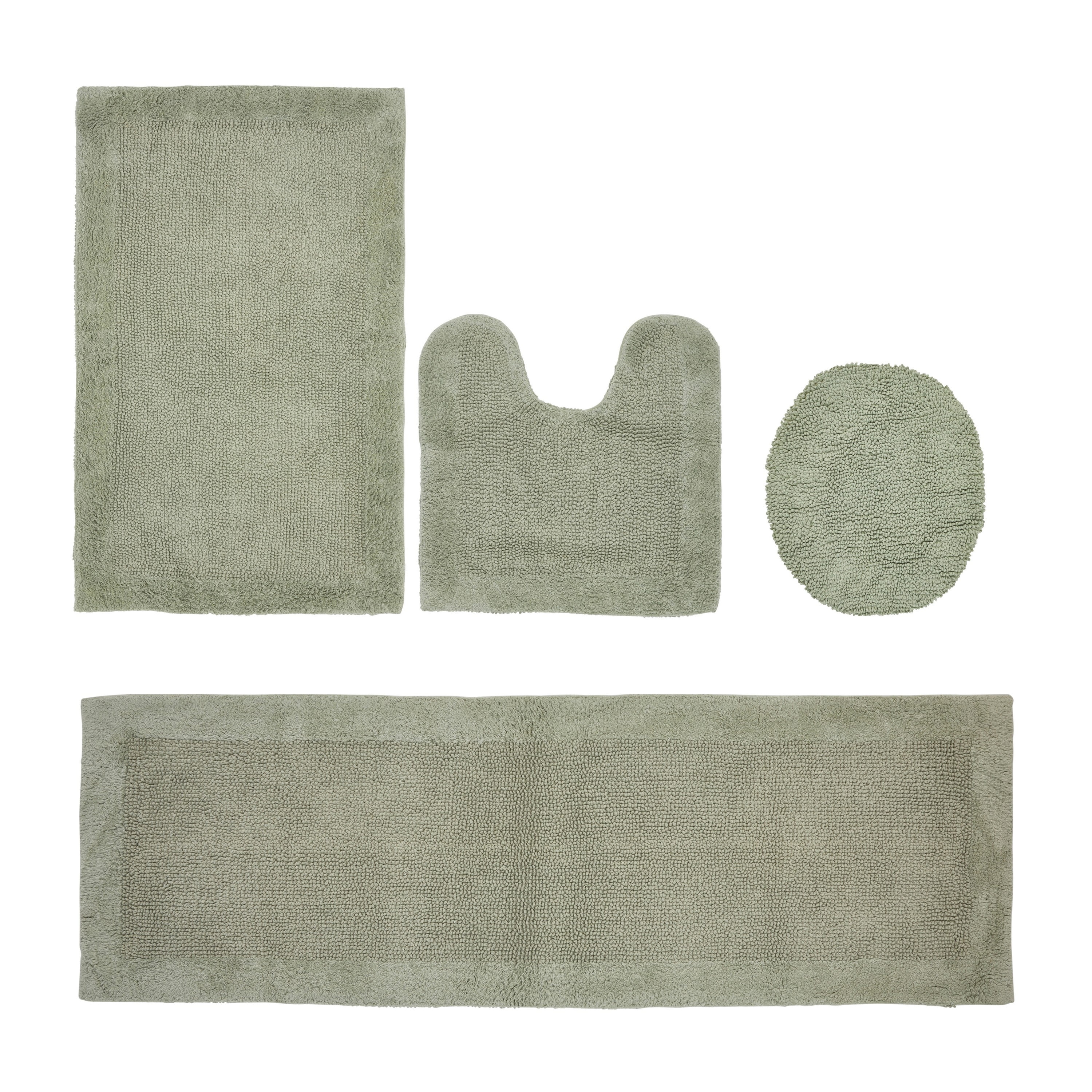 Better Trends 4 Piece Premium Bathroom Rug Set 100% Cotton Soft Tufted ...
