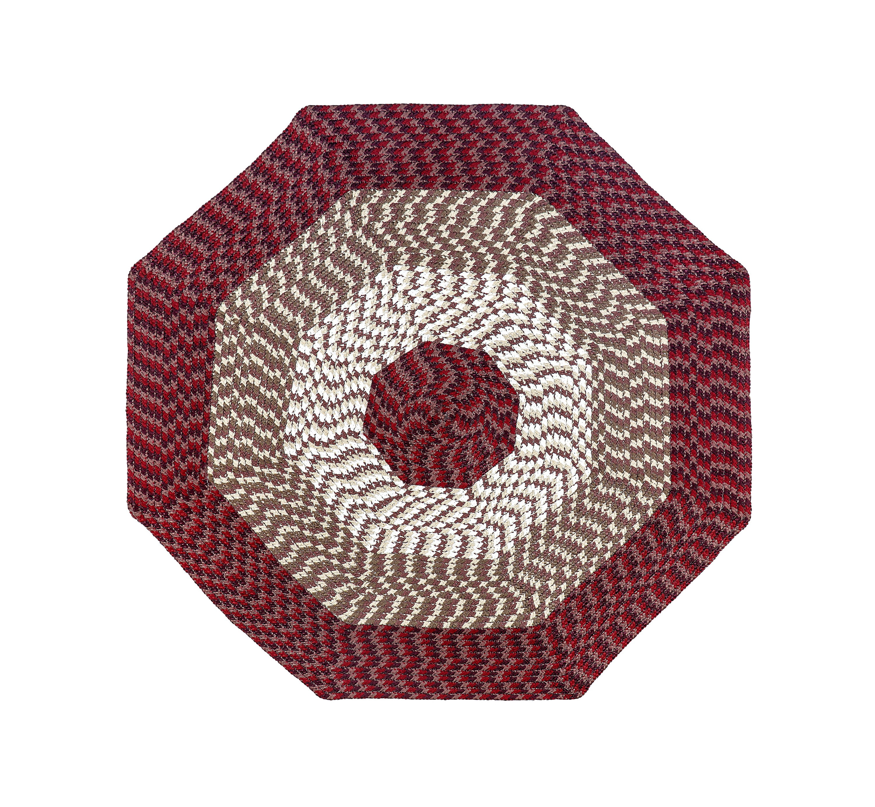Better Trends 48" Octagonal Rug 100% Polypropylene Durable & Stain ...