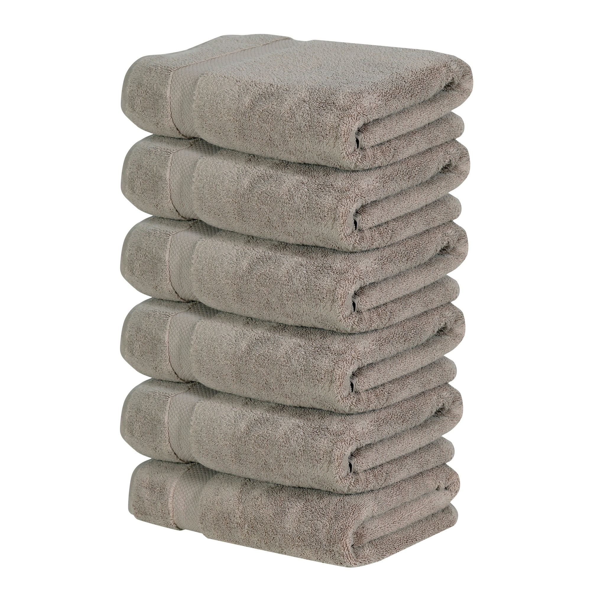 Better Trends 6-Pack Bath Towels 100% Ring Spun Cotton Lightweight ...