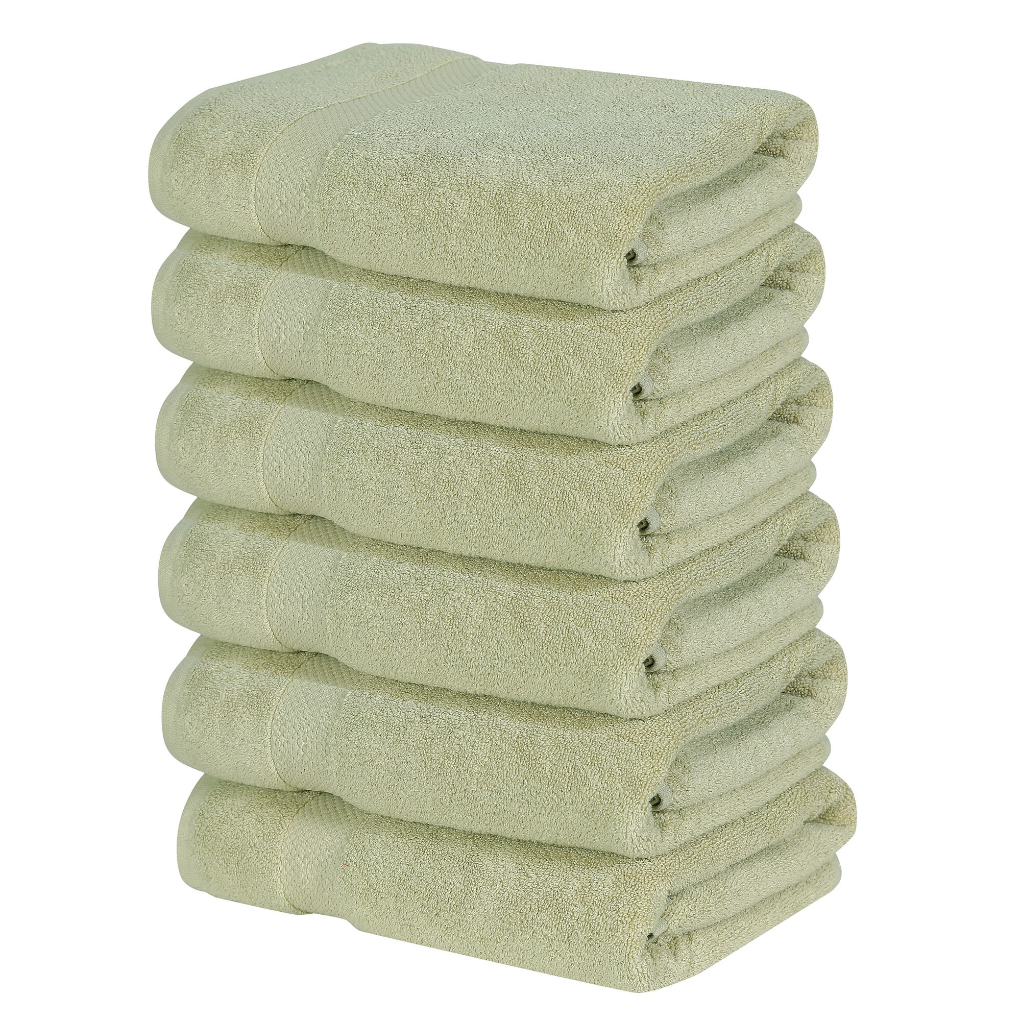 Better Trends 6-Pack Bath Towels 100% Ring Spun Cotton Lightweight ...