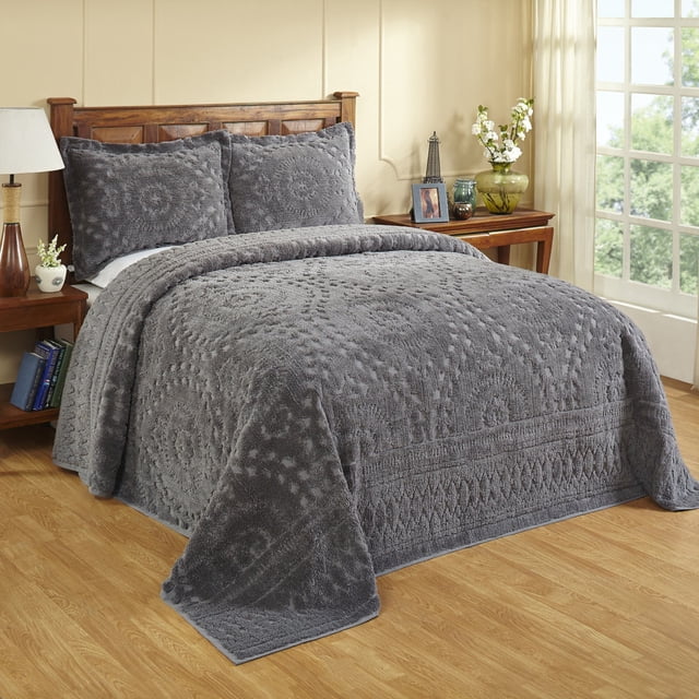 Better Trends 96" x 110" Bedspread For Full/Double Size Bed 100% Cotton ...