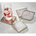 Better Trends Agate Coaster Set of 4 Made of Natural Stone with Gold ...