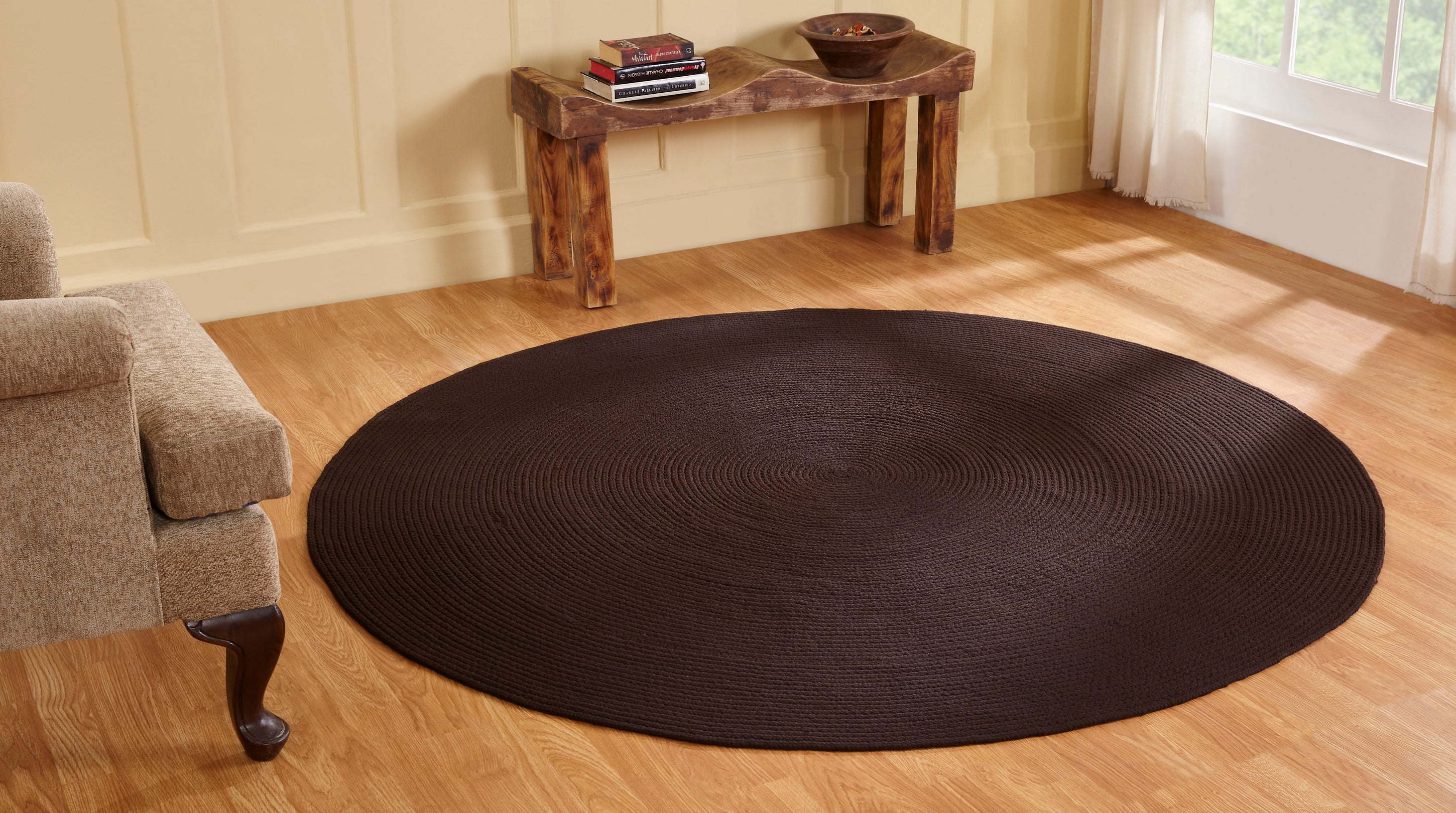 Better Trends 72" Round Oval Brided Rug 100% Polypropylene Durable ...