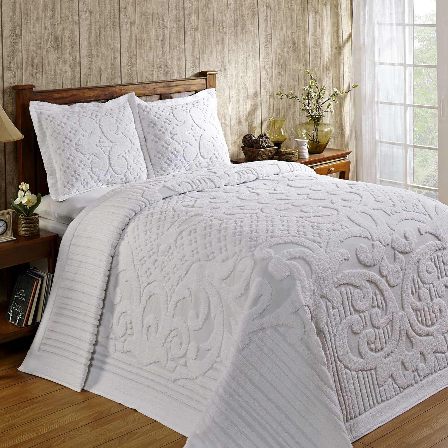 Better Trends Chenille Bedspread For King Size Bed 100% Cotton ...