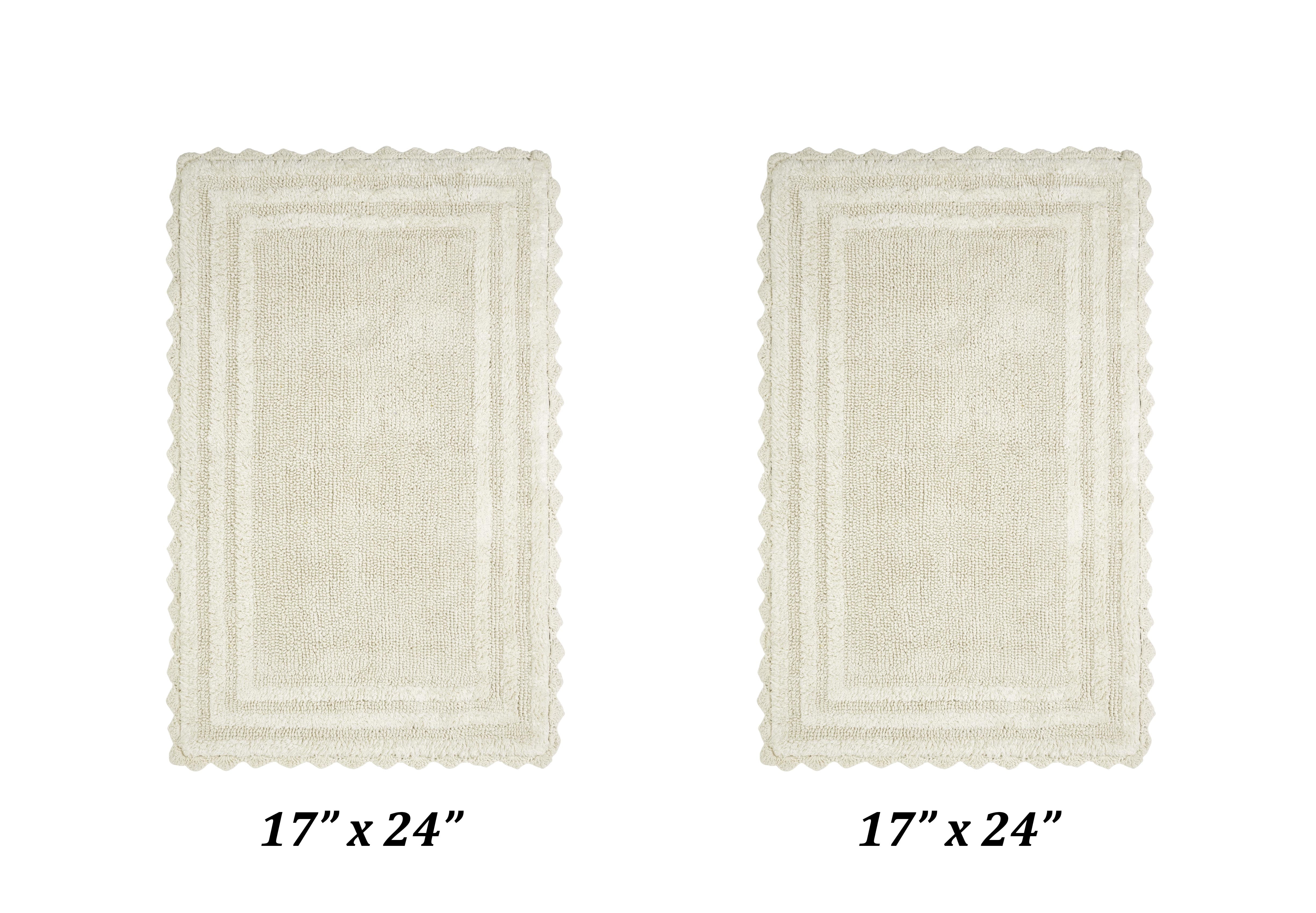 Better Trends 2 Piece Bathroom Rugs Set 100% Cotton, Soft Tufted Bath ...