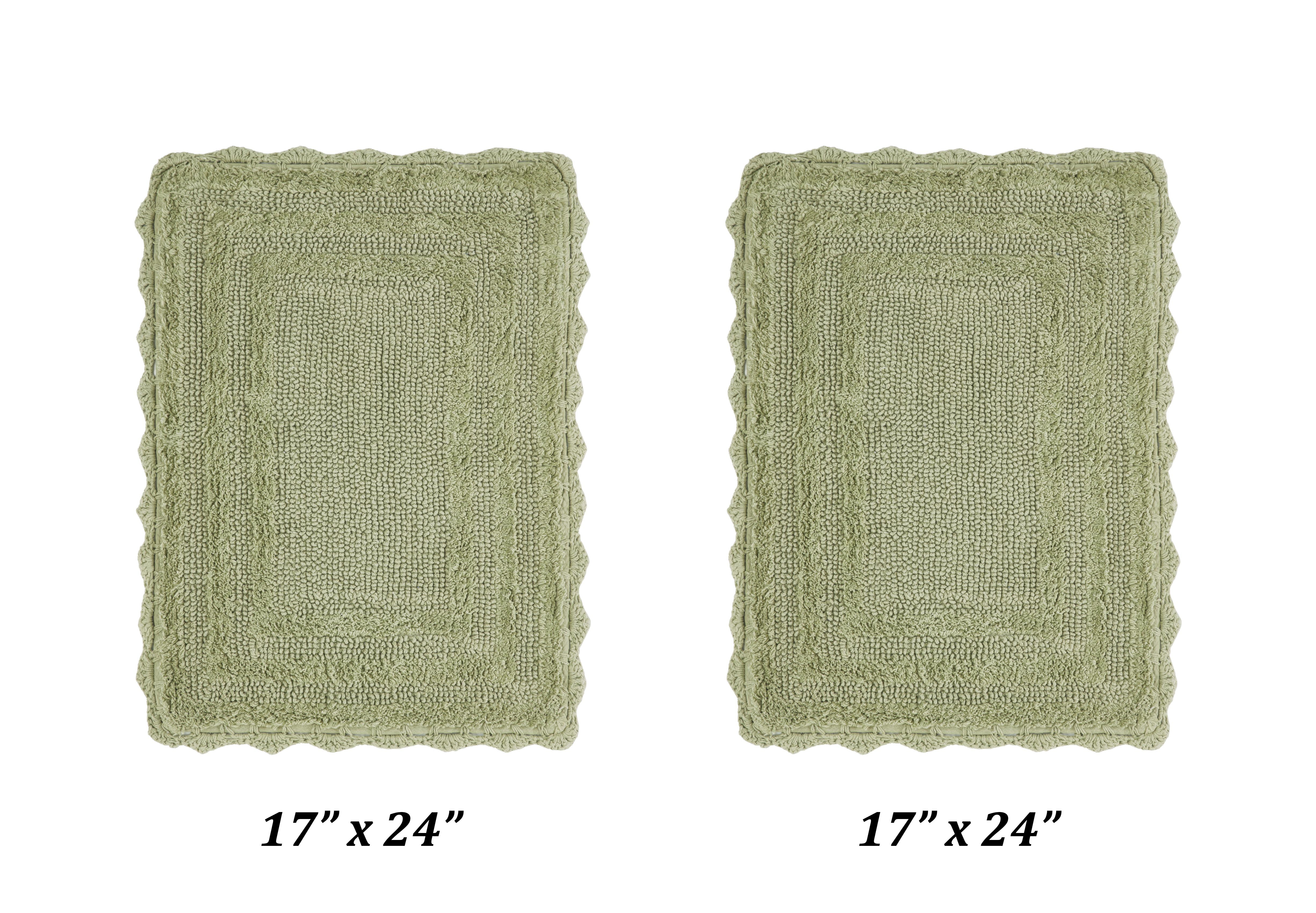 Better Trends 2 Piece Bathroom Rugs Set 100% Cotton, Soft Tufted Bath ...