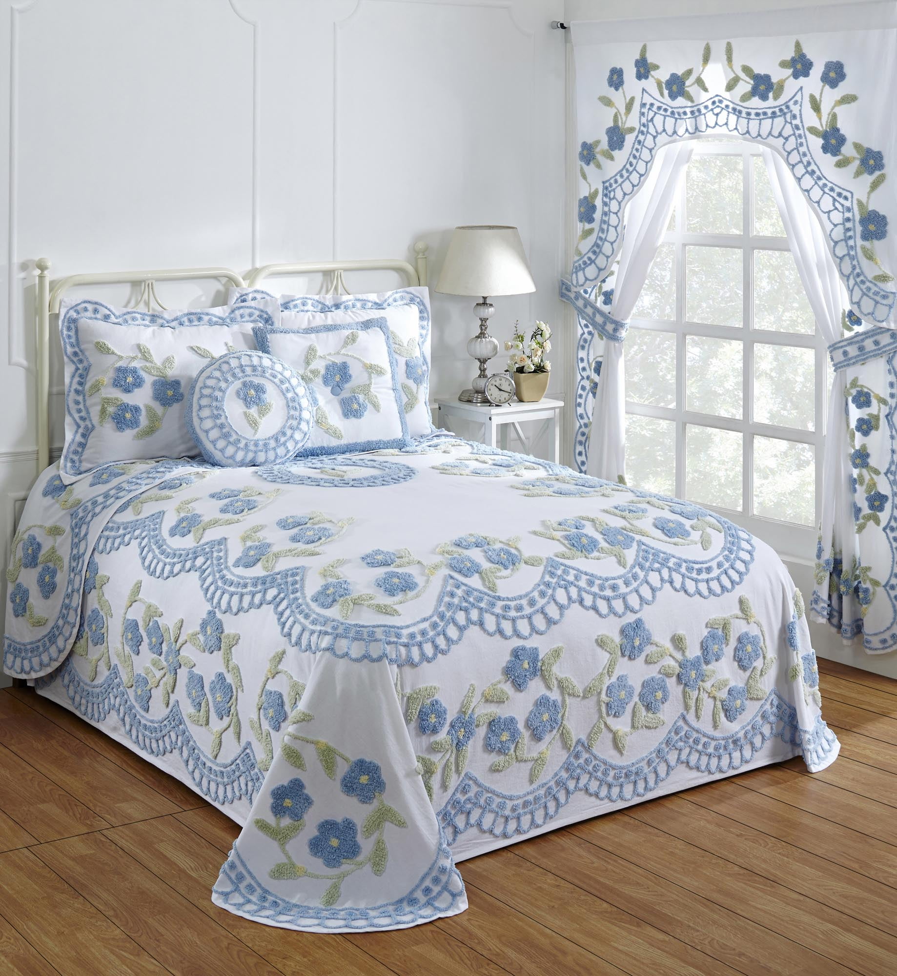 Better Trends 7 Piece Full/Double Bedspread Set 100% Cotton Soft ...