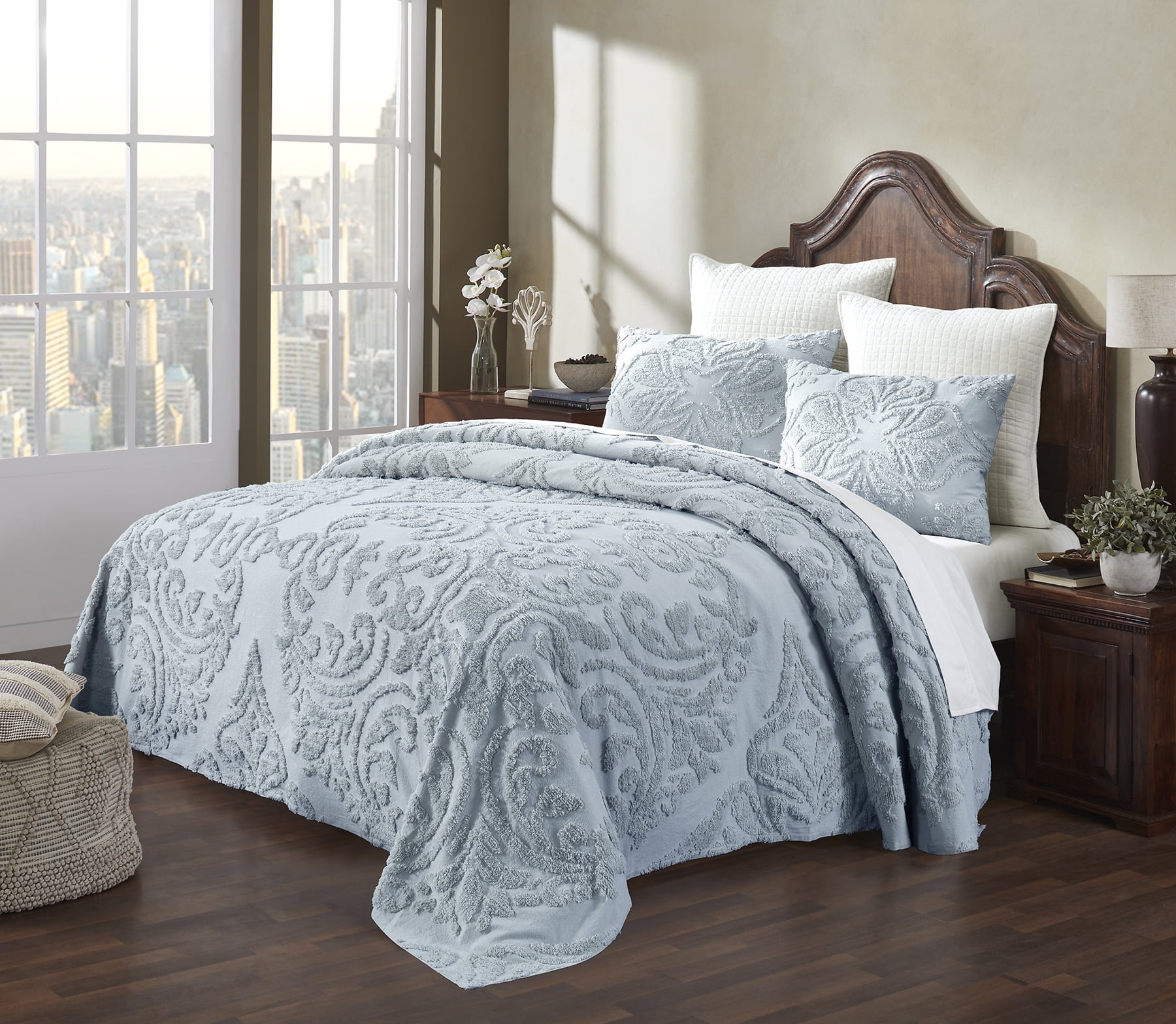 Better Trends 3 Piece Full/Double Bedspread Set 100% Cotton Tufted ...