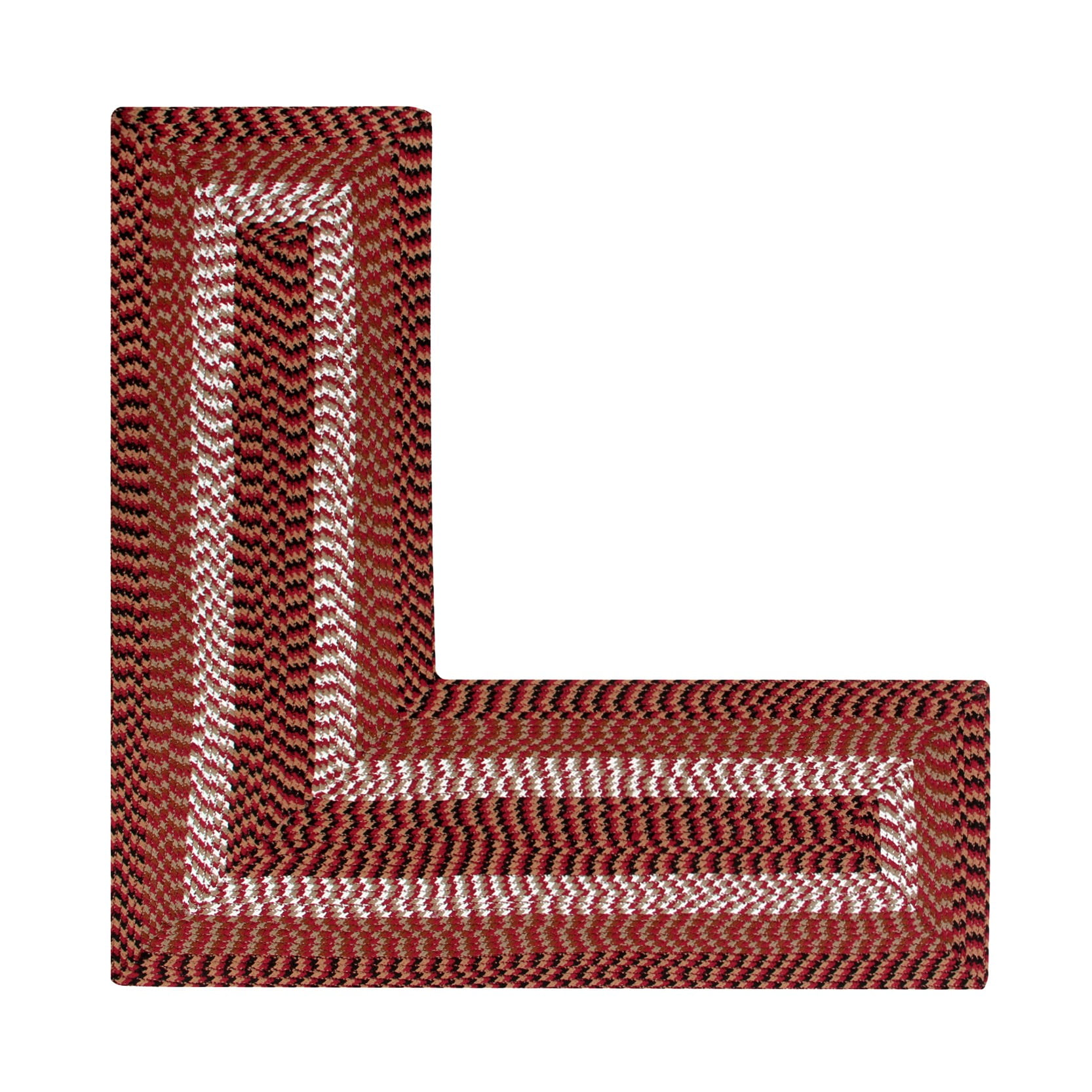Better Trends Burgundy Stripe Alpine Polypropylene Braided Rug, 24" x ...
