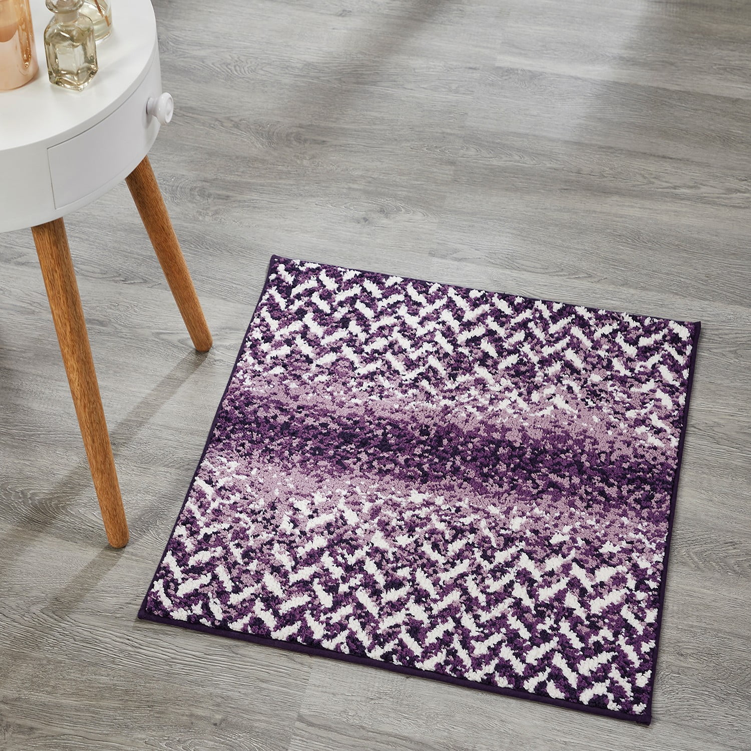 Better Trends Bath Rug 24" Square Bathroom Rug Mat Non-Slip Micro ...