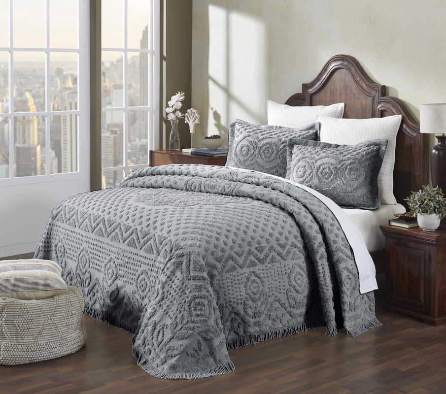 Better Trends Chenille Bedspread For King Size Bed 100% Cotton ...
