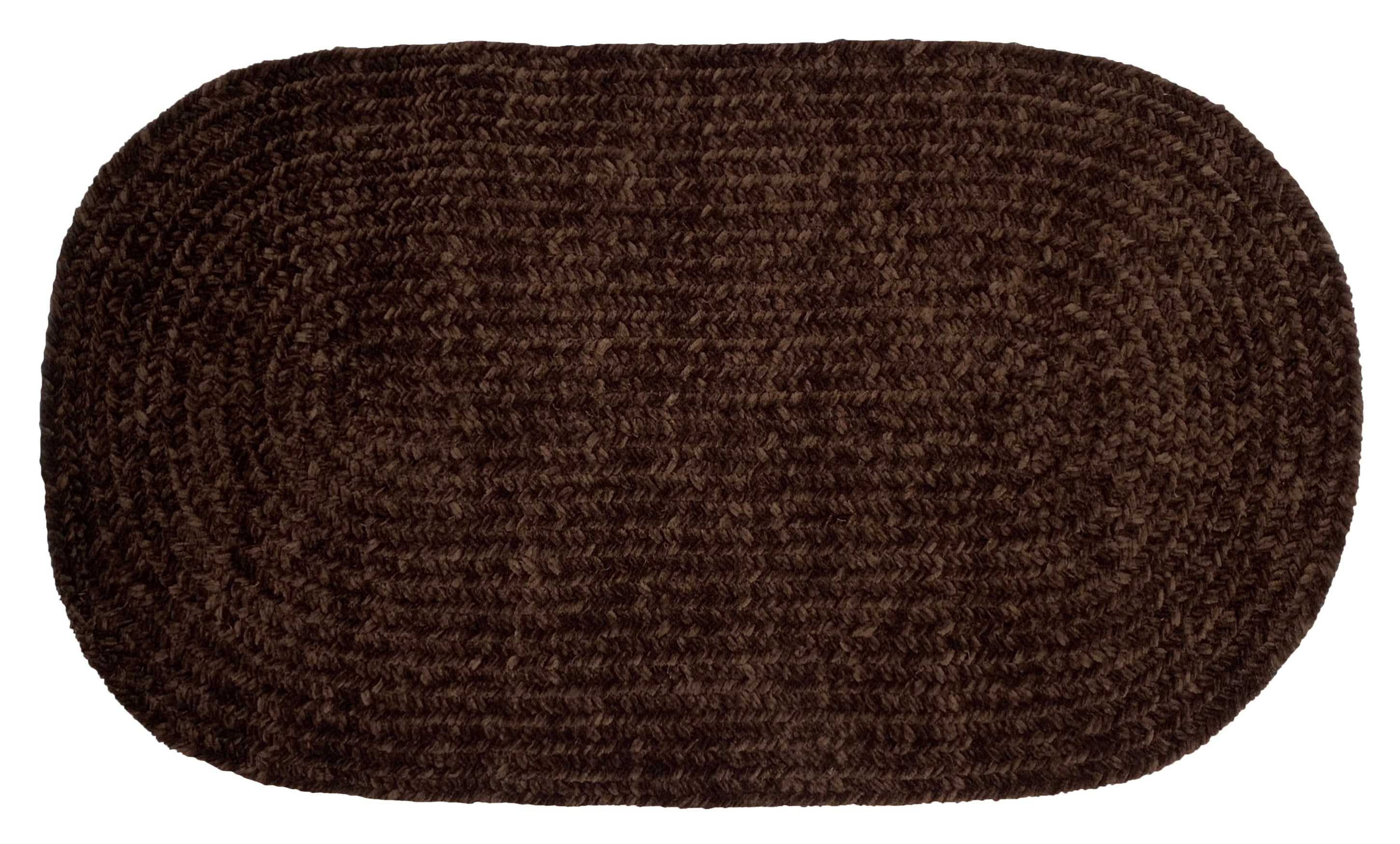 Better Trends Chenille Solid Collection 100% Polyester 22" x 40" Oval ...