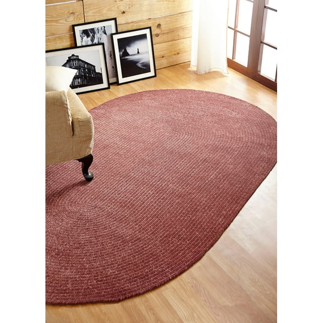 Better Trends Chenille Solid Collection 100% Polyester 60" x 96" Oval ...