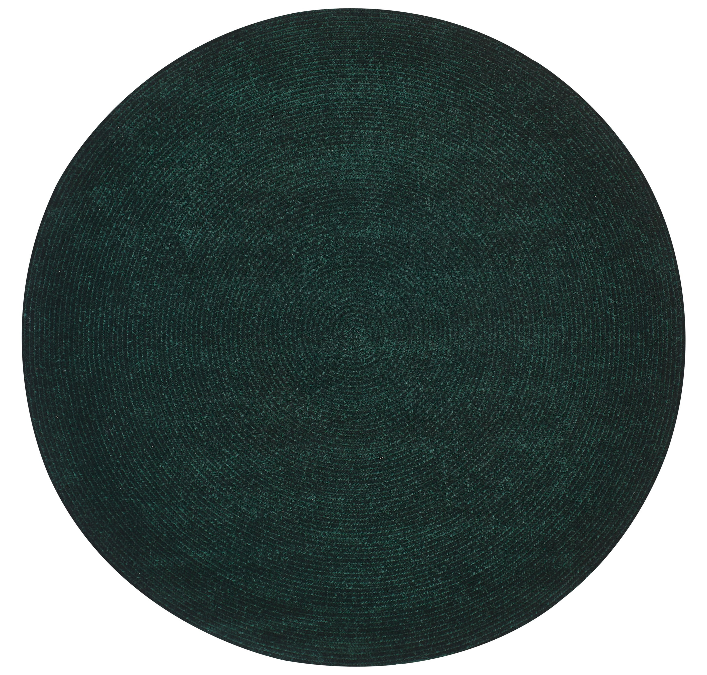 Better Trends Chenille Solid Polyester 96" Round Braided Rug for All ...