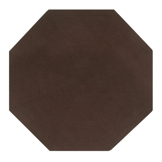 Better Trends Chocolate Solid Alpine Polypropylene Braided Rug, 96 ...