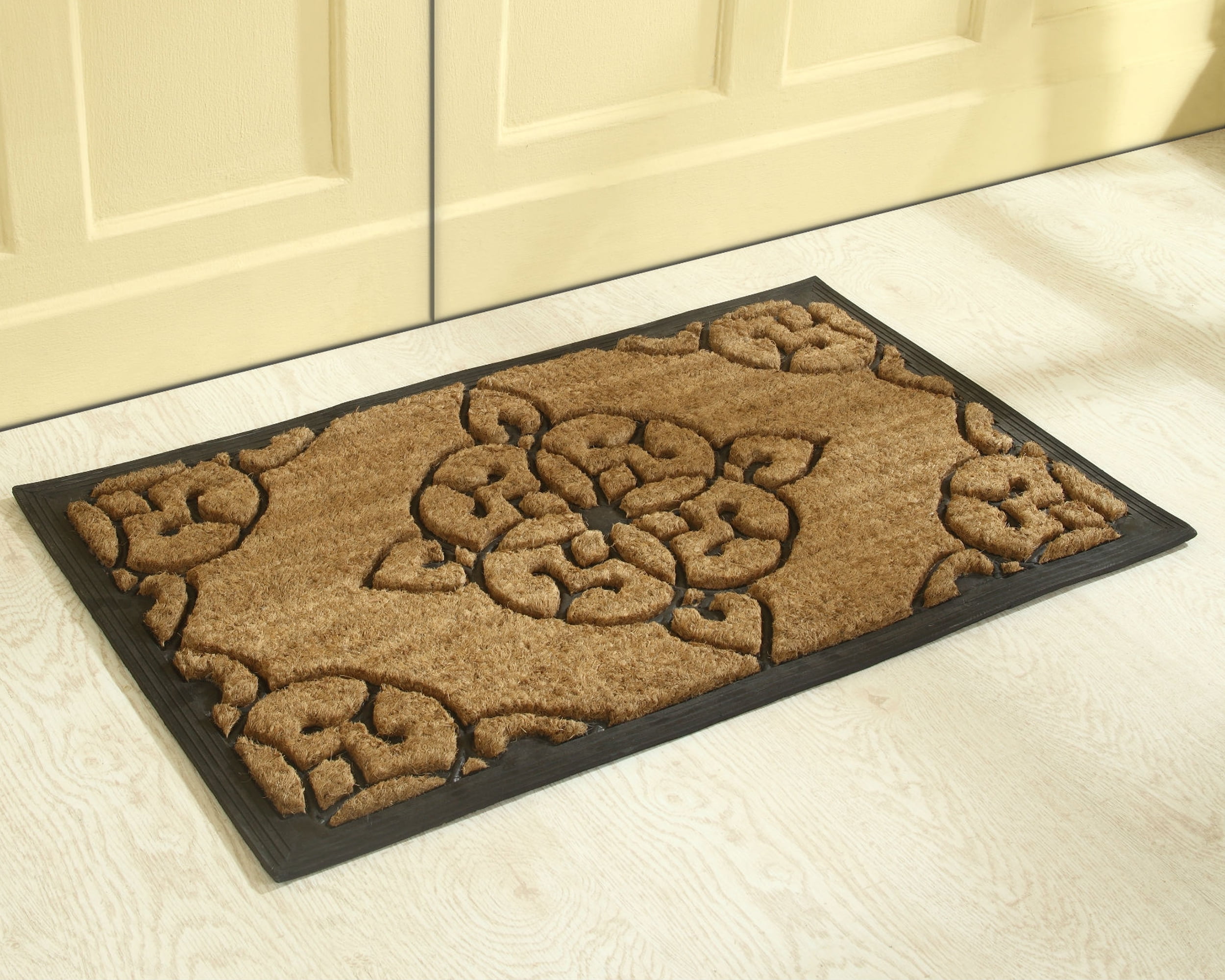 Better Trends Coir Door Mat 100% natural Jute 24" x 38" Rectangle, Iron ...