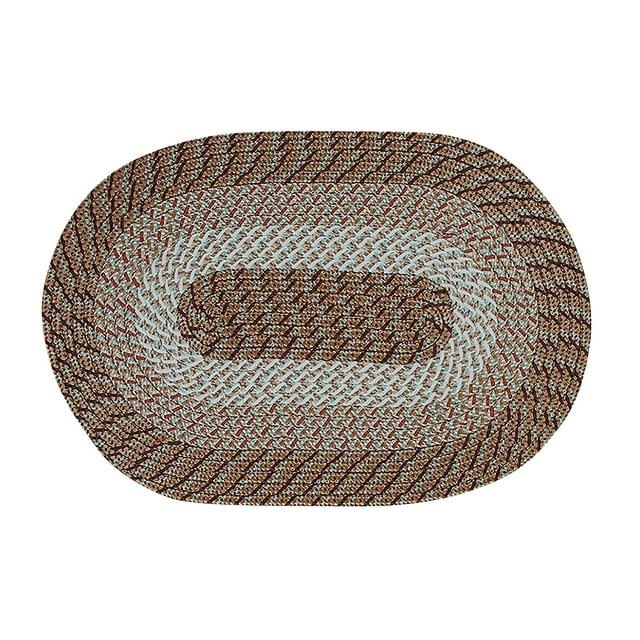 Better Trends 20" x 30" Oval Braided Rug 100% Polyester Durable and ...
