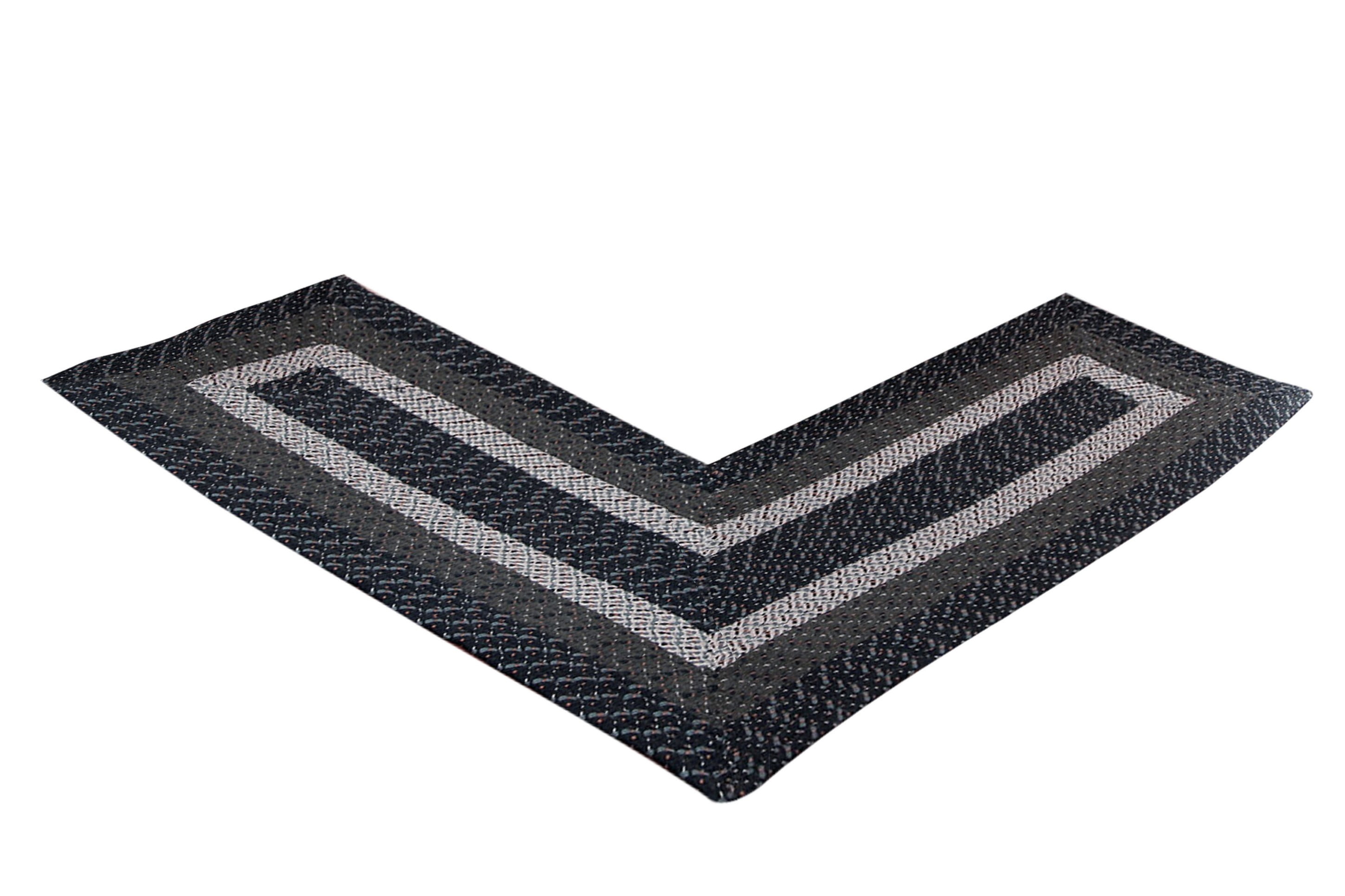 Better Trends 24"x 48"x 48" L-Shape Braided Rug 100% Polypropylene ...