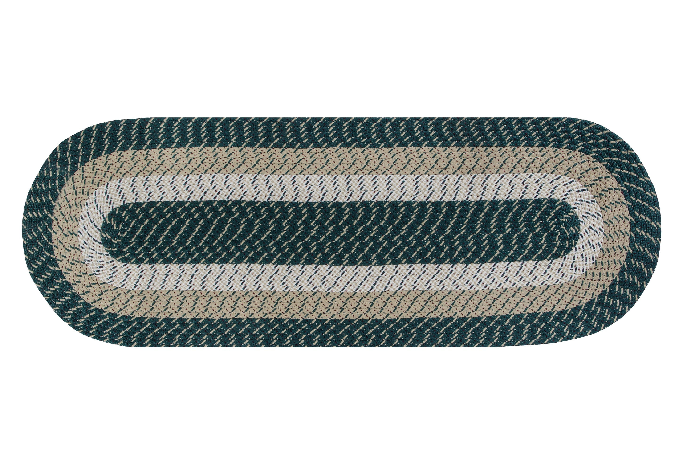 Better Trends 24" x 108" Runner Braided Rug 100% Polypropylene Durable ...