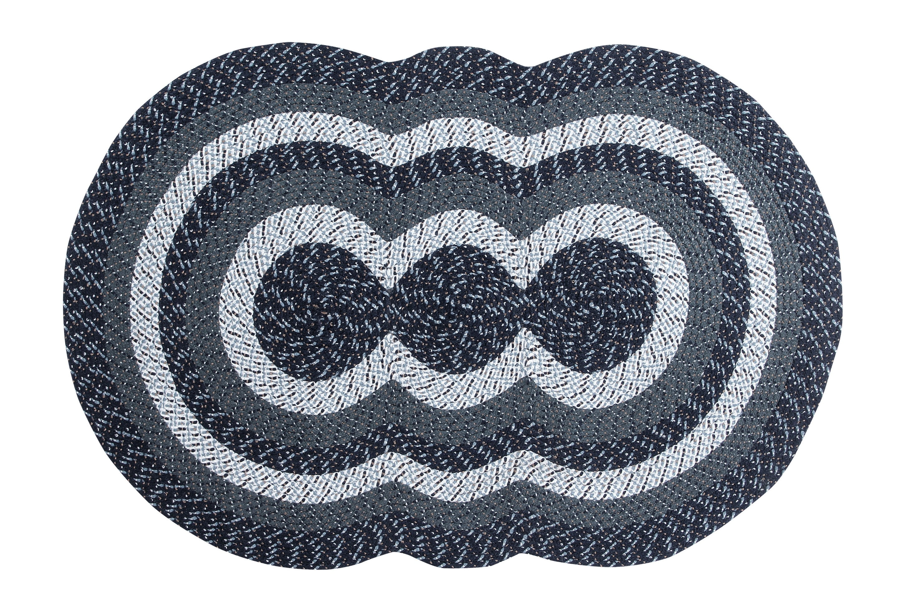 Better Trends 40" x 60" Tri-Circle Braided Rug 100% Polypropylene ...