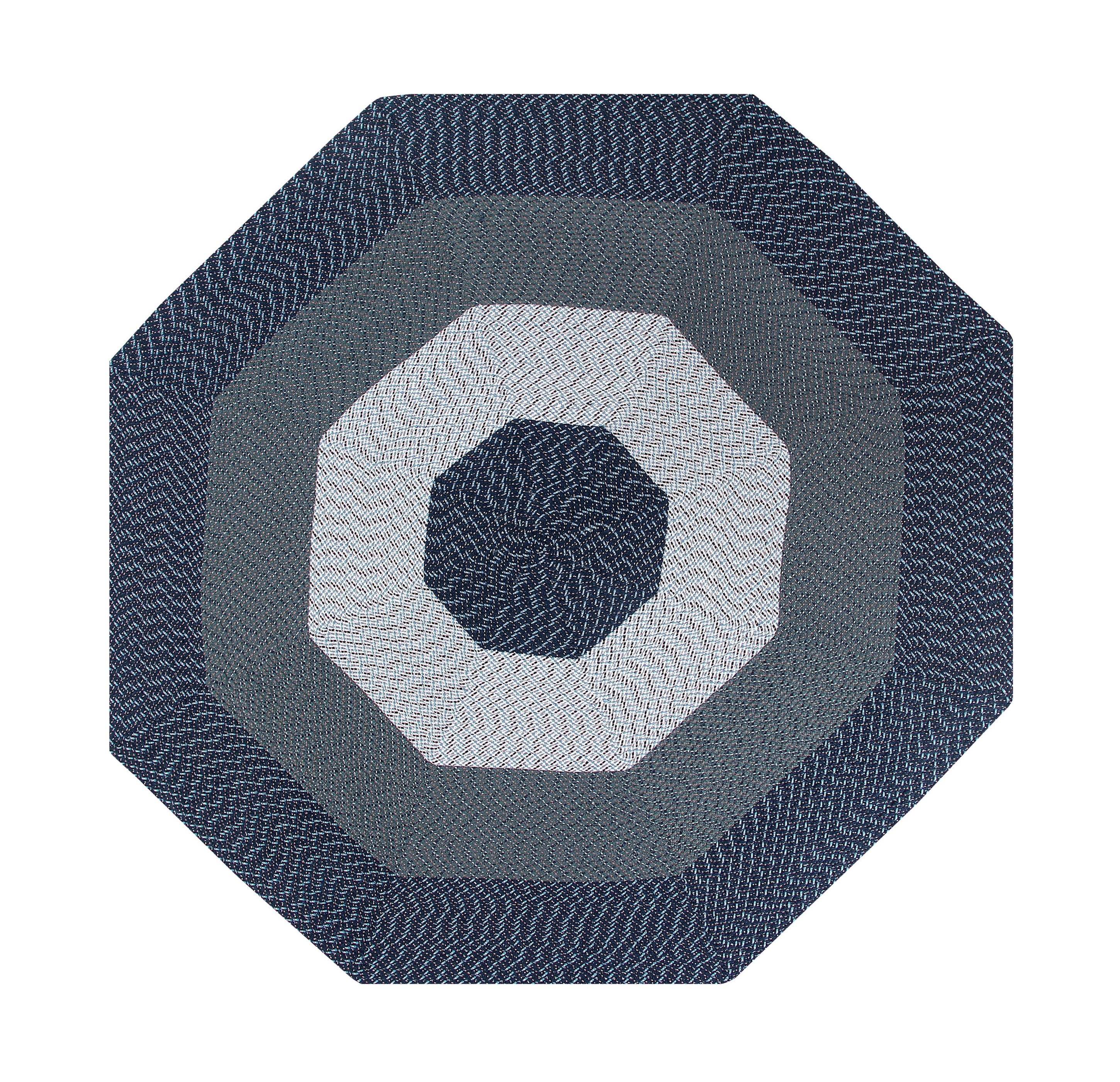 Better Trends 96" Octagonal Braided Rug 100% Polypropylene Durable and ...