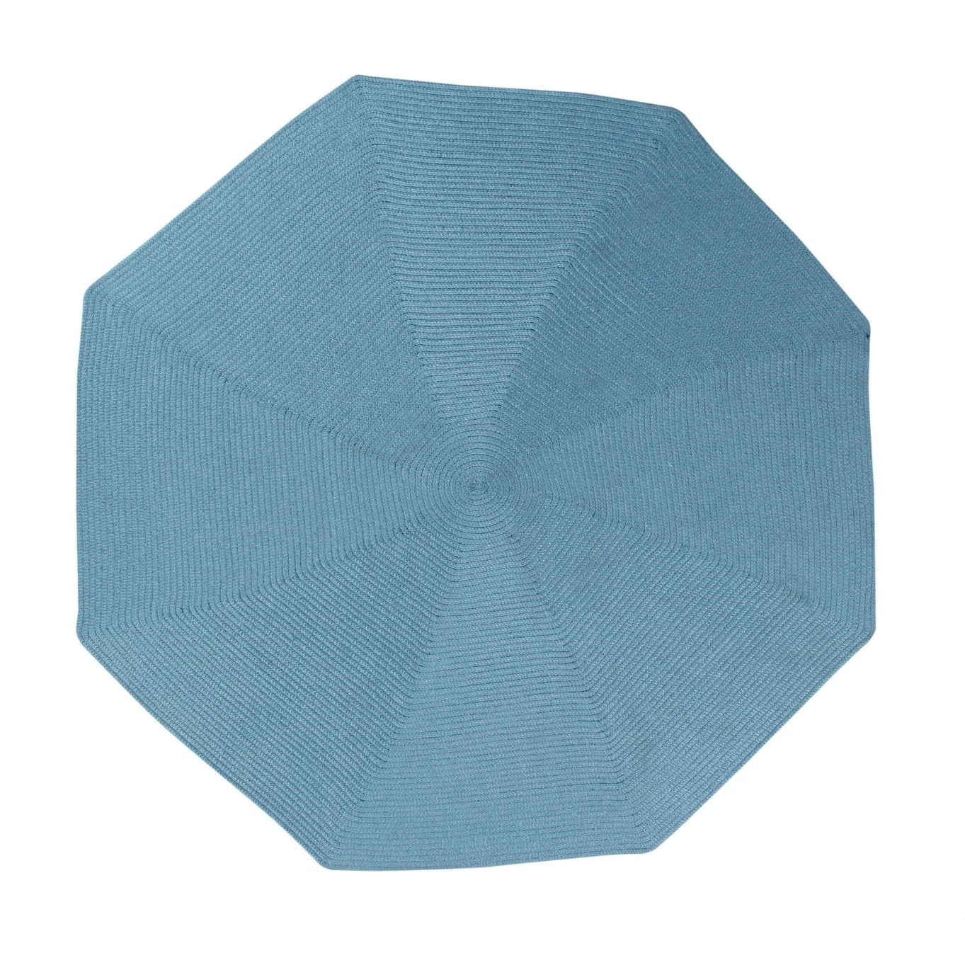 Better Trends Country Braided Rug 8' Octagon Light Blue Solid - Walmart.com