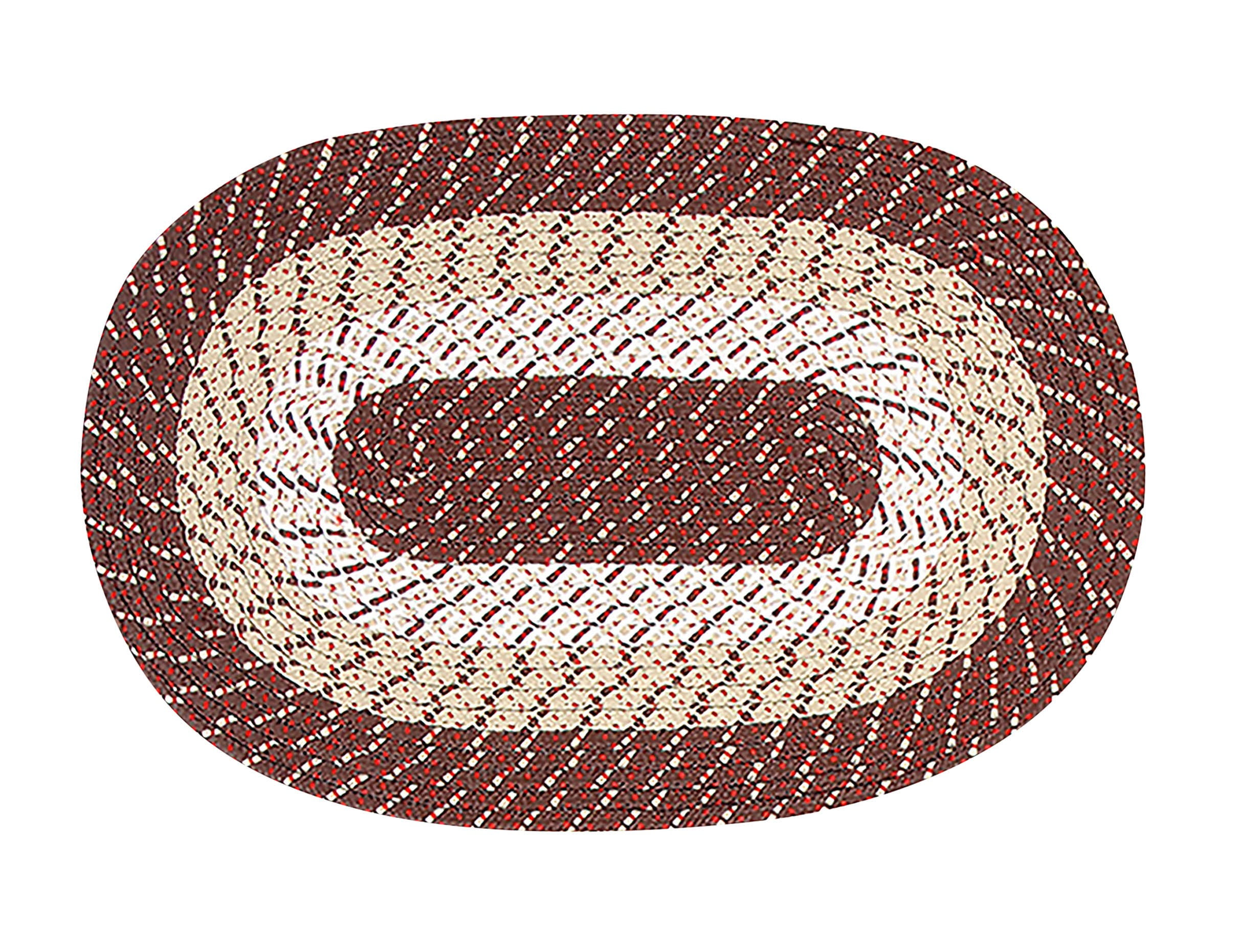 Better Trends 20" x 30" Oval Braided Rug 100% Polypropylene Durable and ...