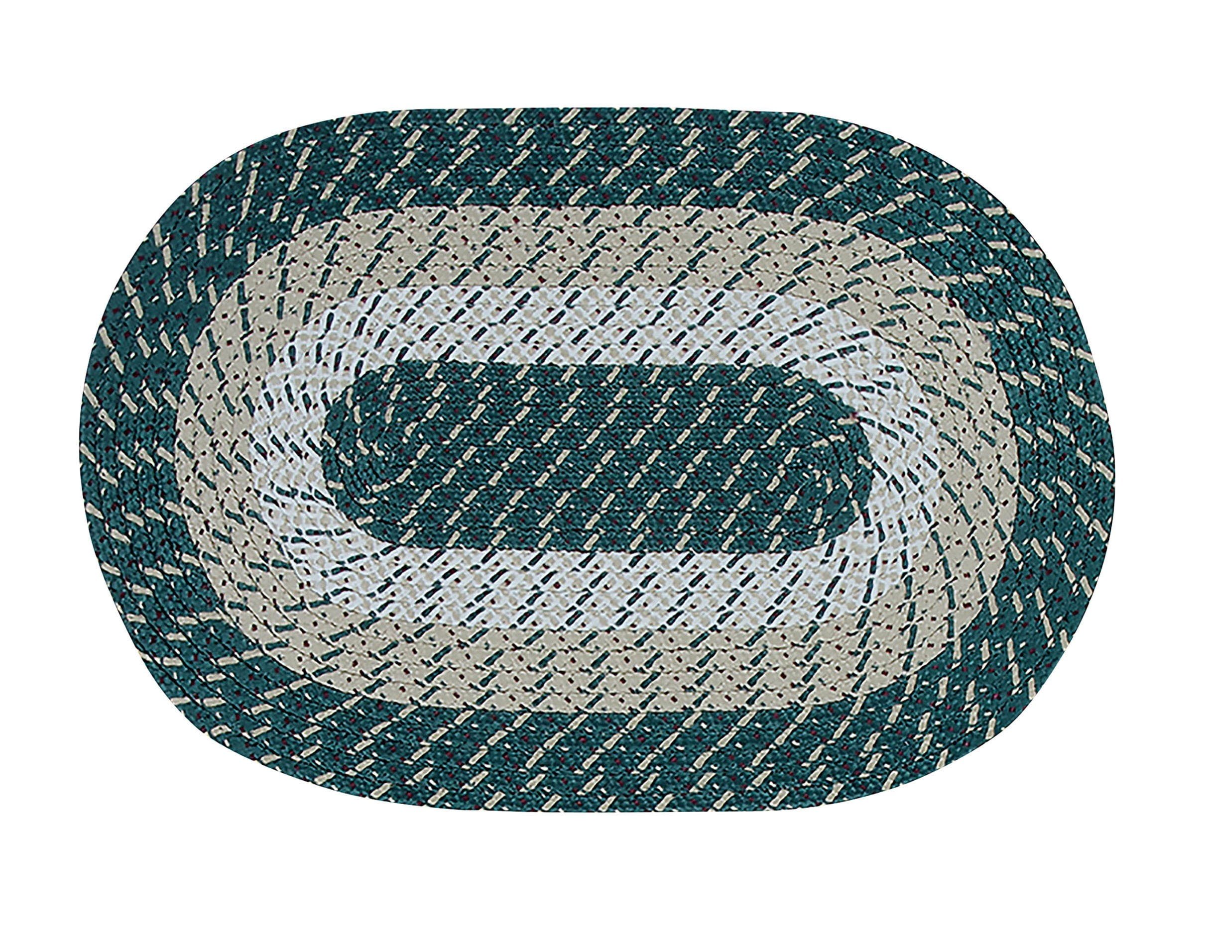 Better Trends 20" x 30" Oval Braided Rug 100% Polypropylene Durable and ...
