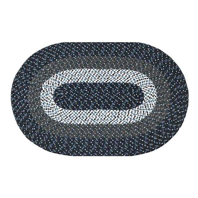 Better Trends Country Polypropylene 64" x 100" Oval Braided Rug, Indoor ...