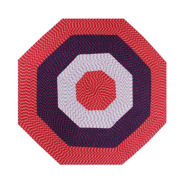 Better Trends 96" Octagonal Braided Rug 100% Polypropylene Durable and ...