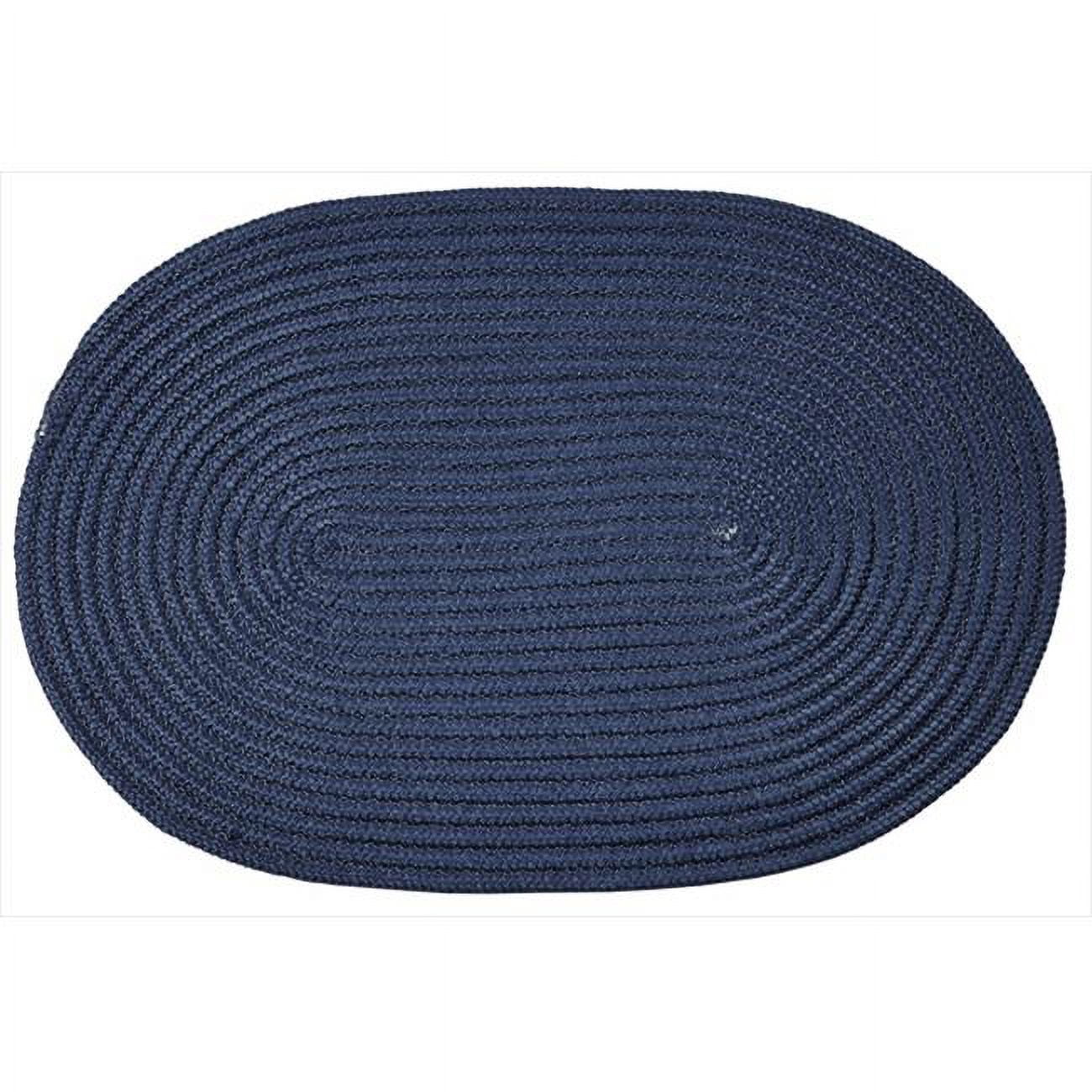 Better Trends Country Solid Braided Rug- Blue - 96 x 132 in. - Walmart.com