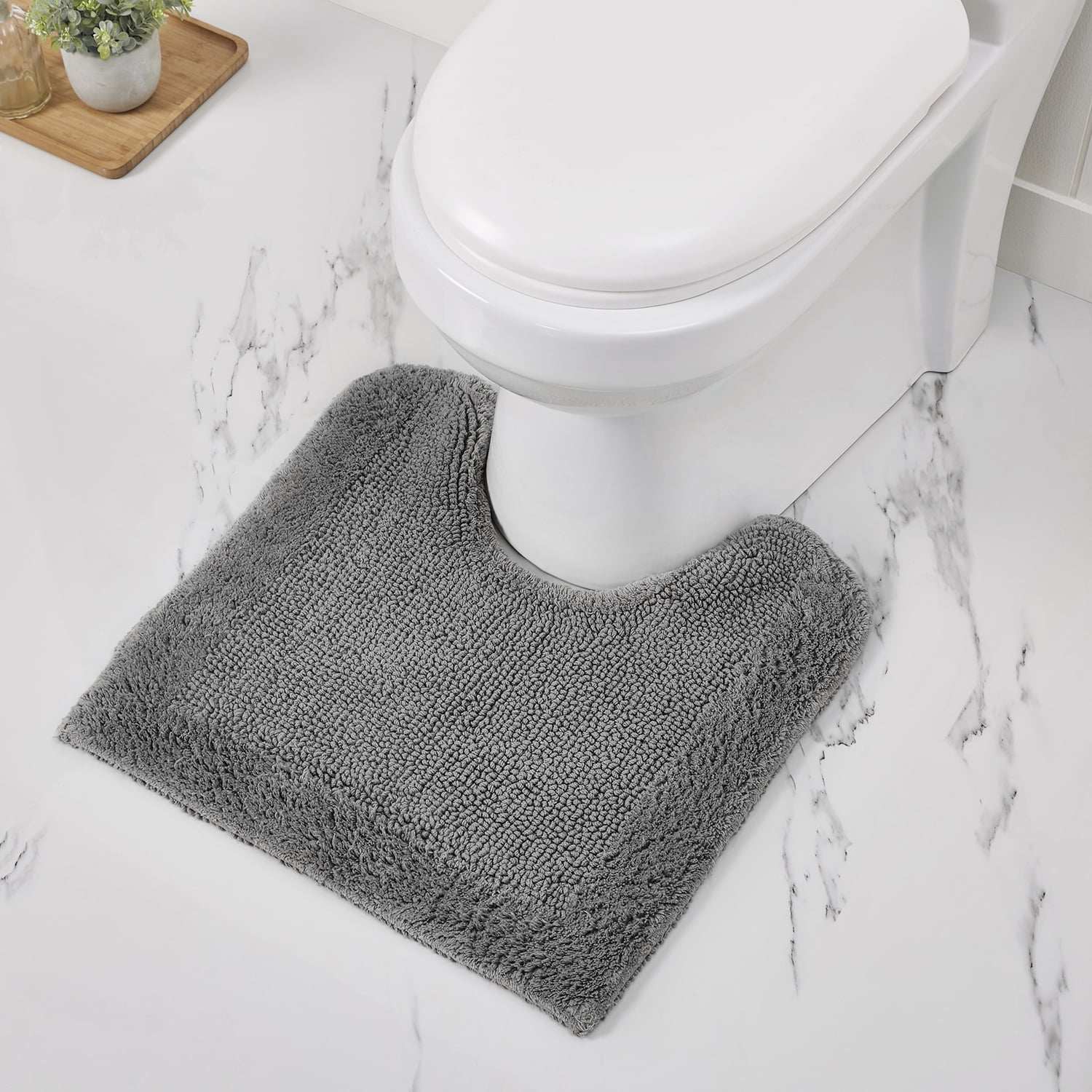 Better Trends Edge Collection Premium Toilet Rugs U Shaped Washable Non ...