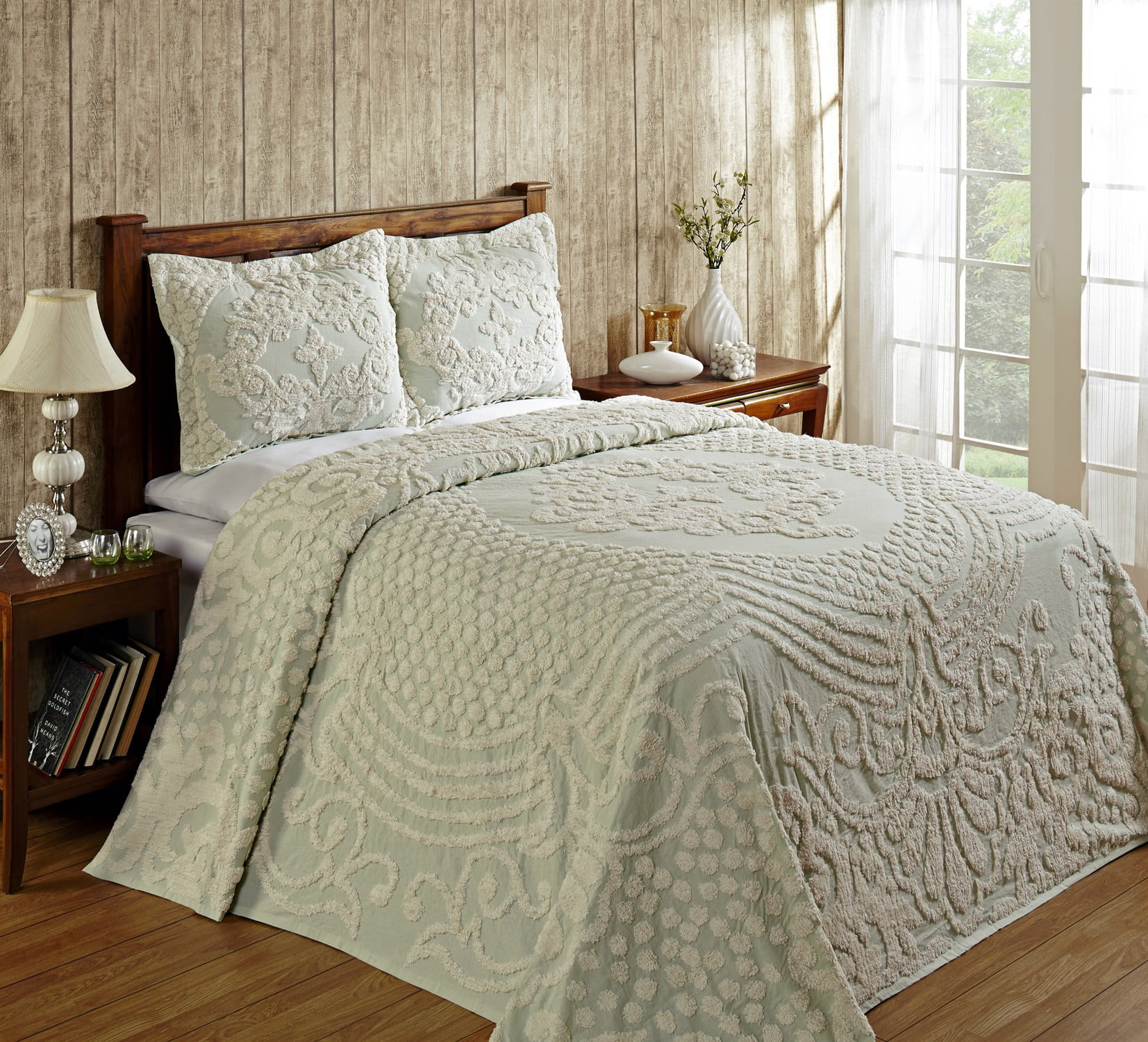 Better Trends Chenille Bedspread For Twin Size Bed 100% Cotton ...