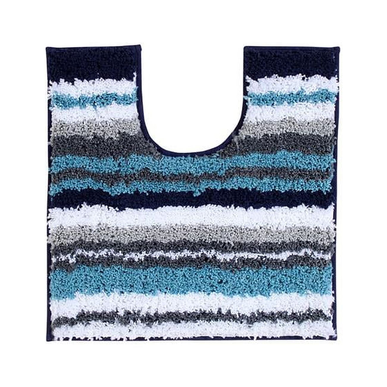 Better Trends Griffie Collection 100% Polyester Contour Bath Rug - Navy ...