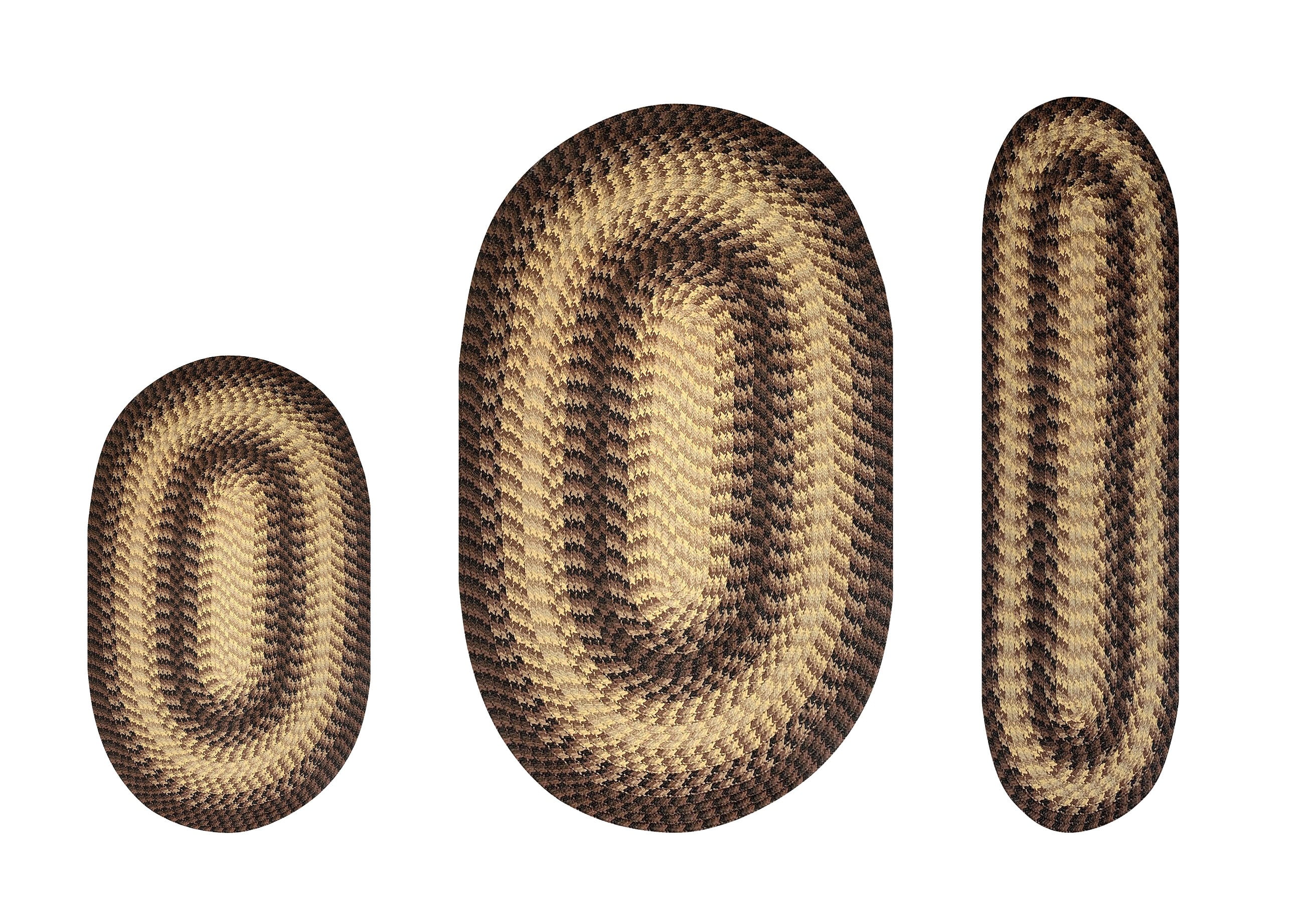 Better Trends 3 Piece Braided Rug Set, 100% Polypropylene Indoor Area ...