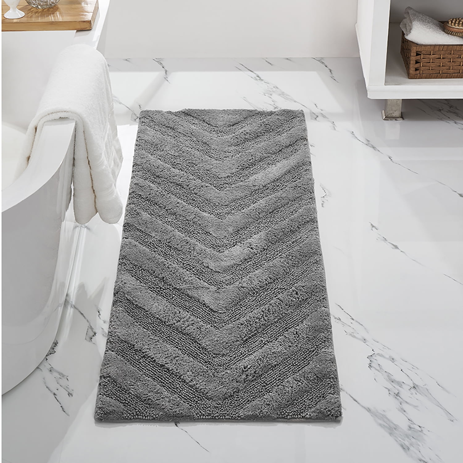 Better Trends Long Runner Bathroom Rug Extra Soft Non-Slip Bath Mat ...