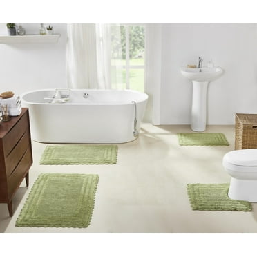 Better Trends Micro Plush Polyester 4 Piece Bath Rug Set - White ...
