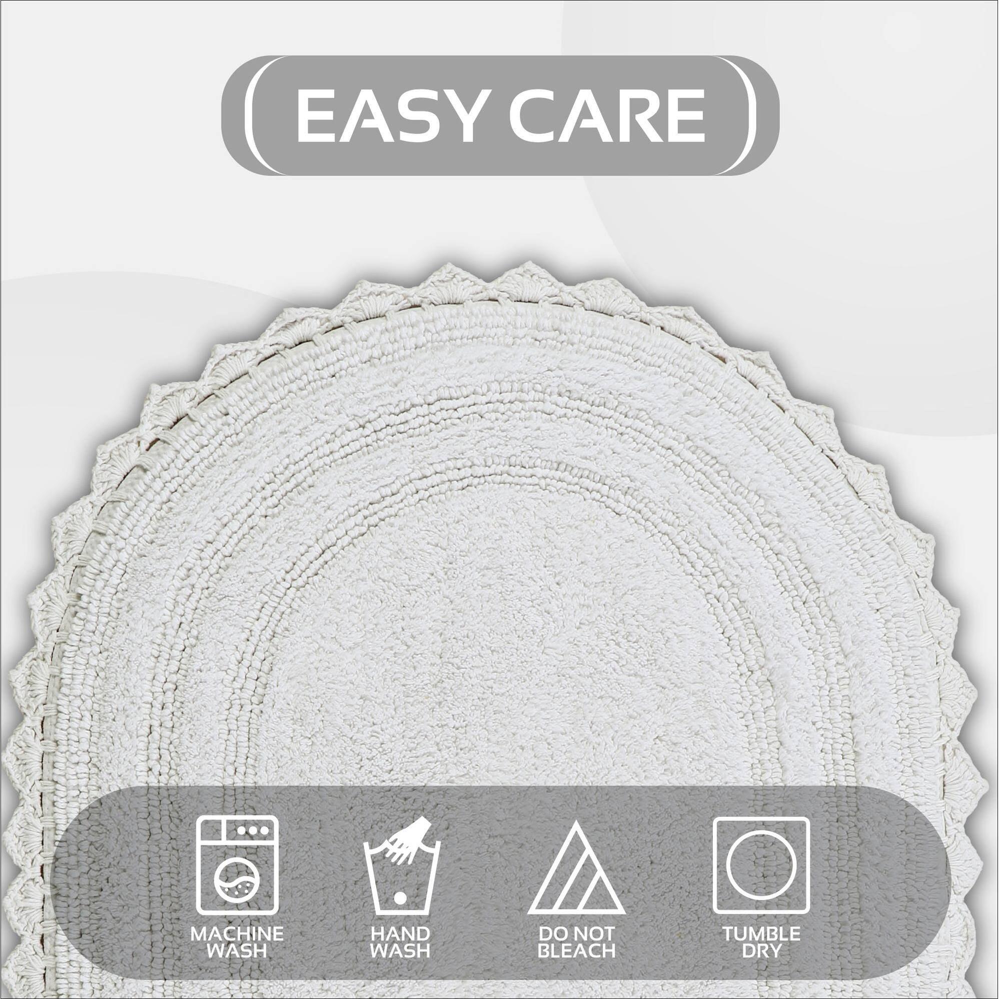 Better Trends Lilly Crochet 100% Cotton Reversible Tufted 2 Piece Oval ...