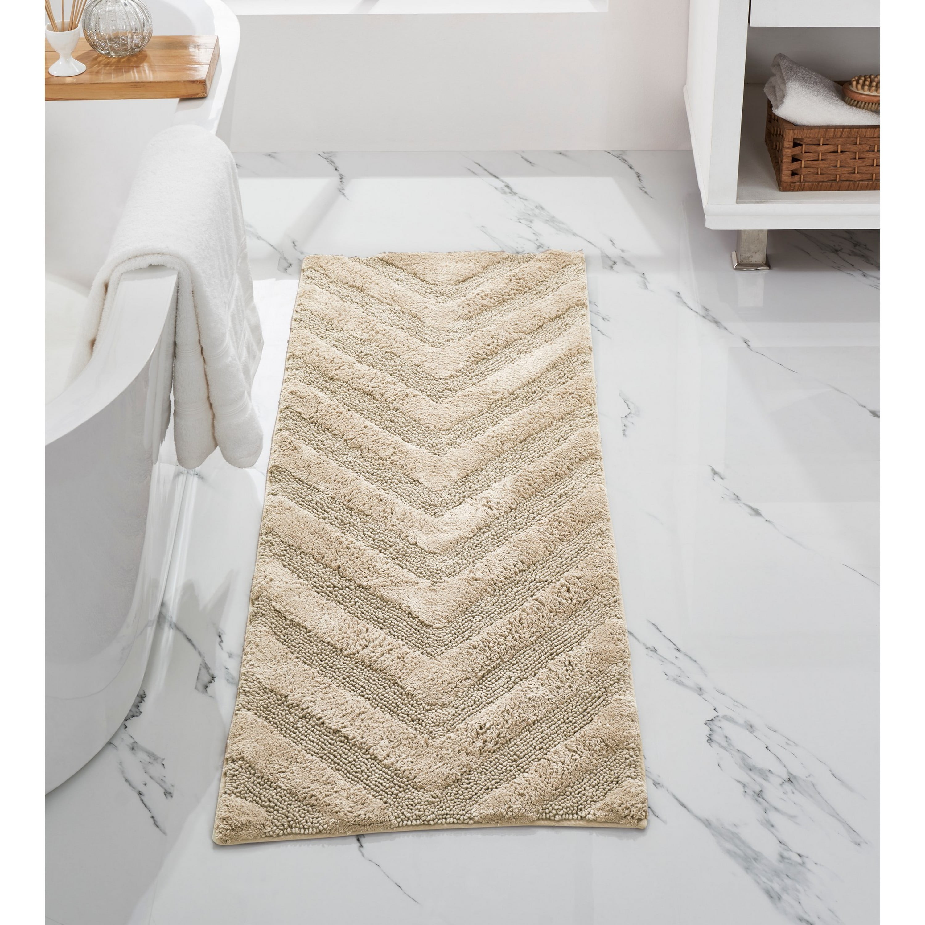 Better Trends Long Runner Bathroom Rug Extra Soft Non-Slip Bath Mat ...