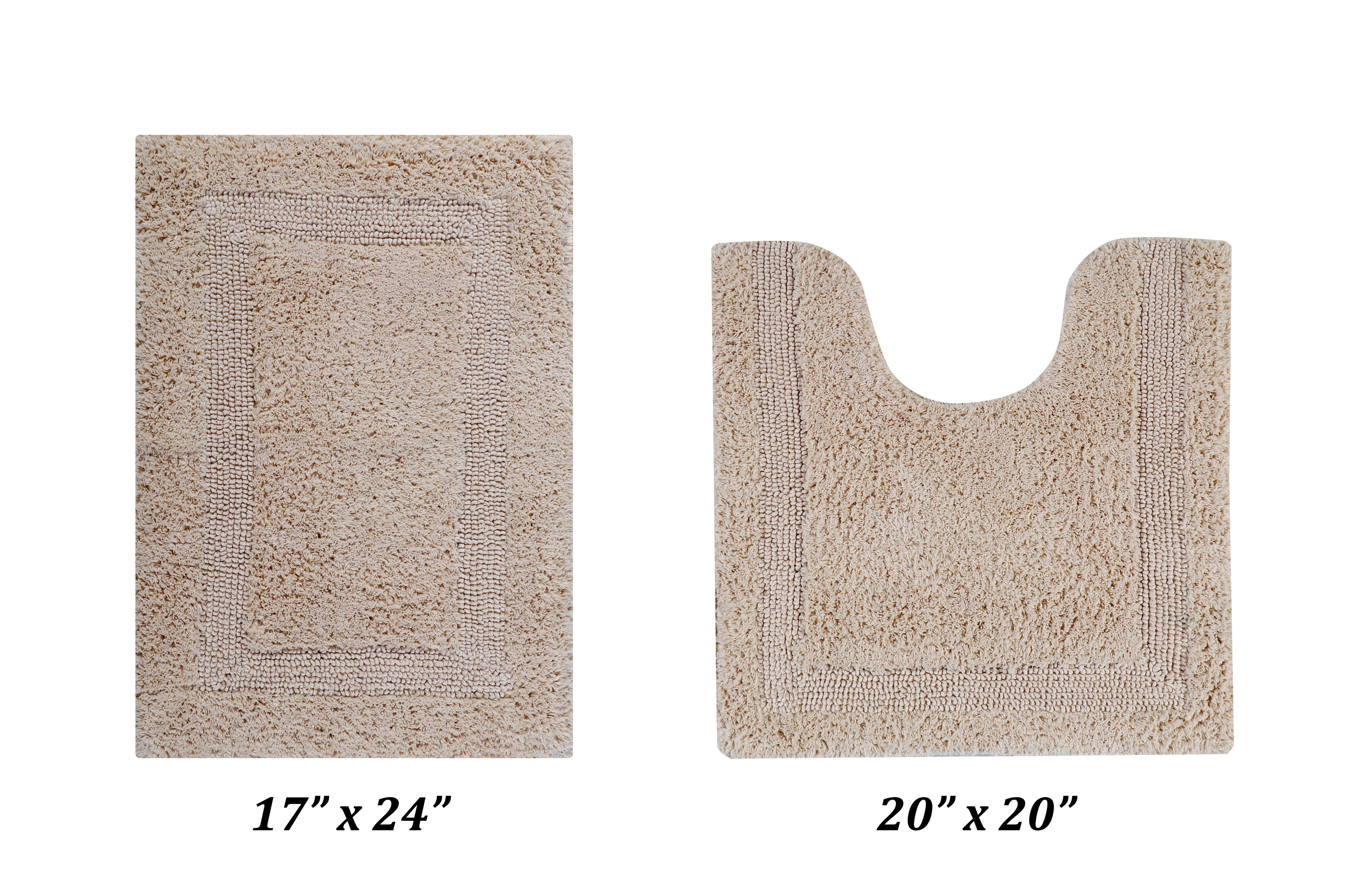 Better Trends Premium 2 Piece Bathroom Rug Set 100% Cotton, Extra Soft ...