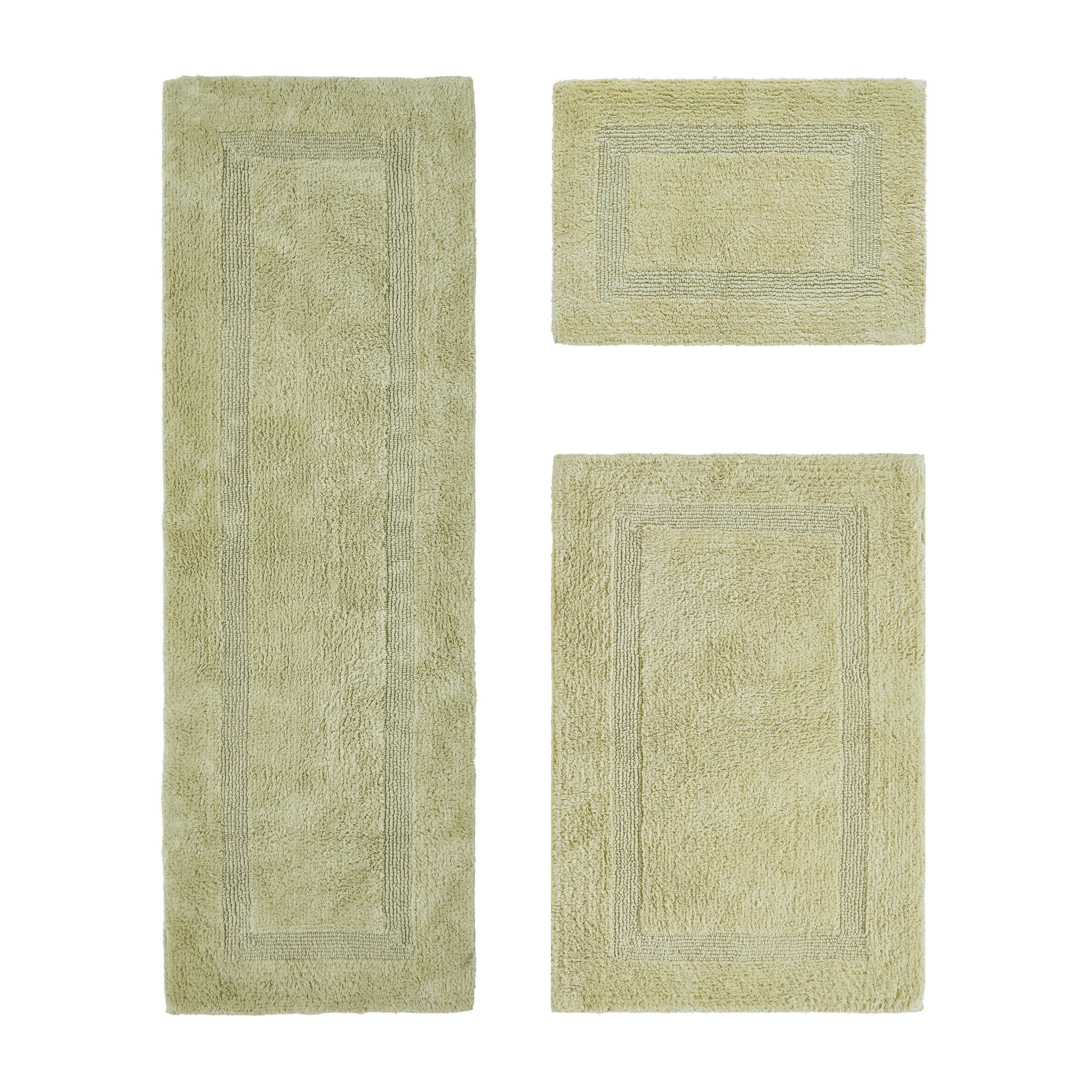 Better Trends Luxury Bathroom Rug 3 Piece Set 100% Cotton Tufted Bath ...