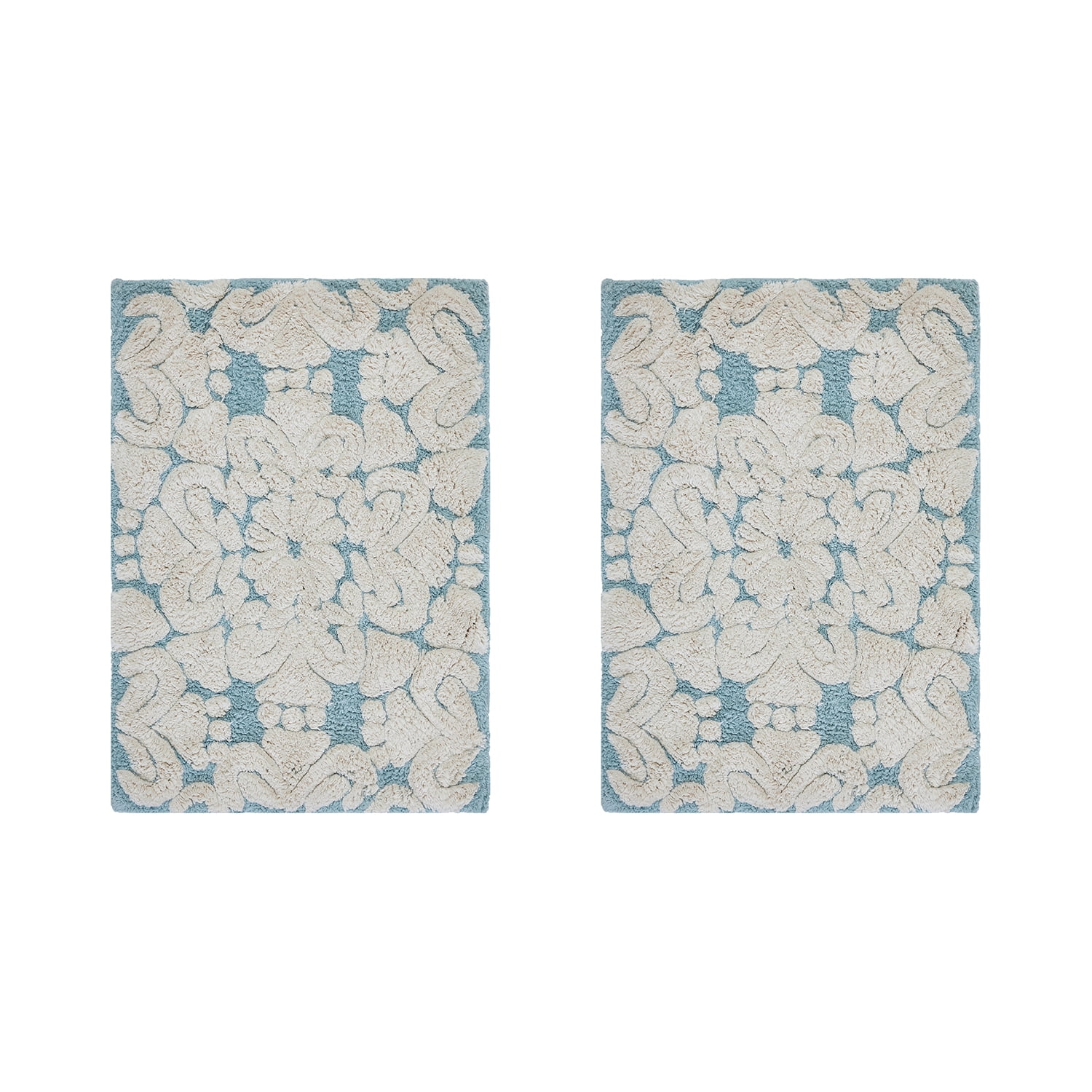 Better Trends 2 Piece Bathroom Rug Set 100% Cotton Extra Soft Tufted ...