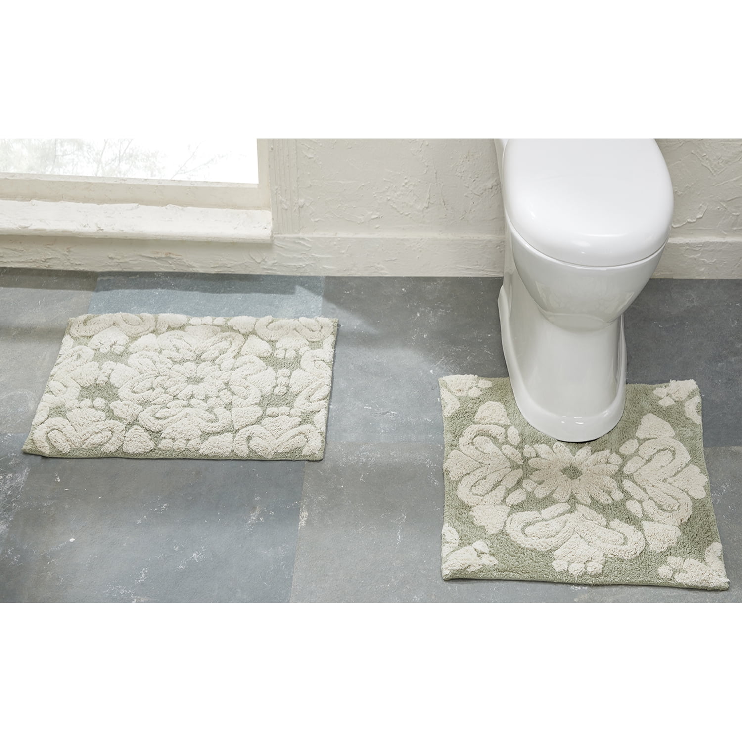Better Trends 2 Piece Bathroom Rug Set 100% Cotton Extra Soft Tufted ...